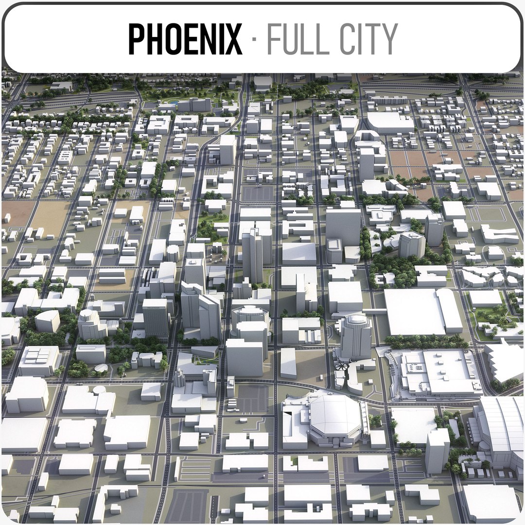 City phoenix surrounding area 3D model - TurboSquid 1405647