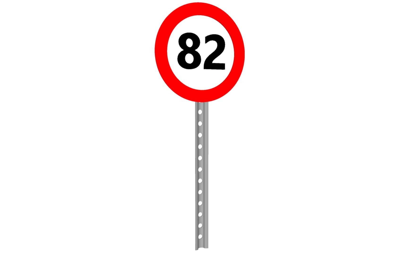 82 Speed Limit 3D Model - TurboSquid 1895986