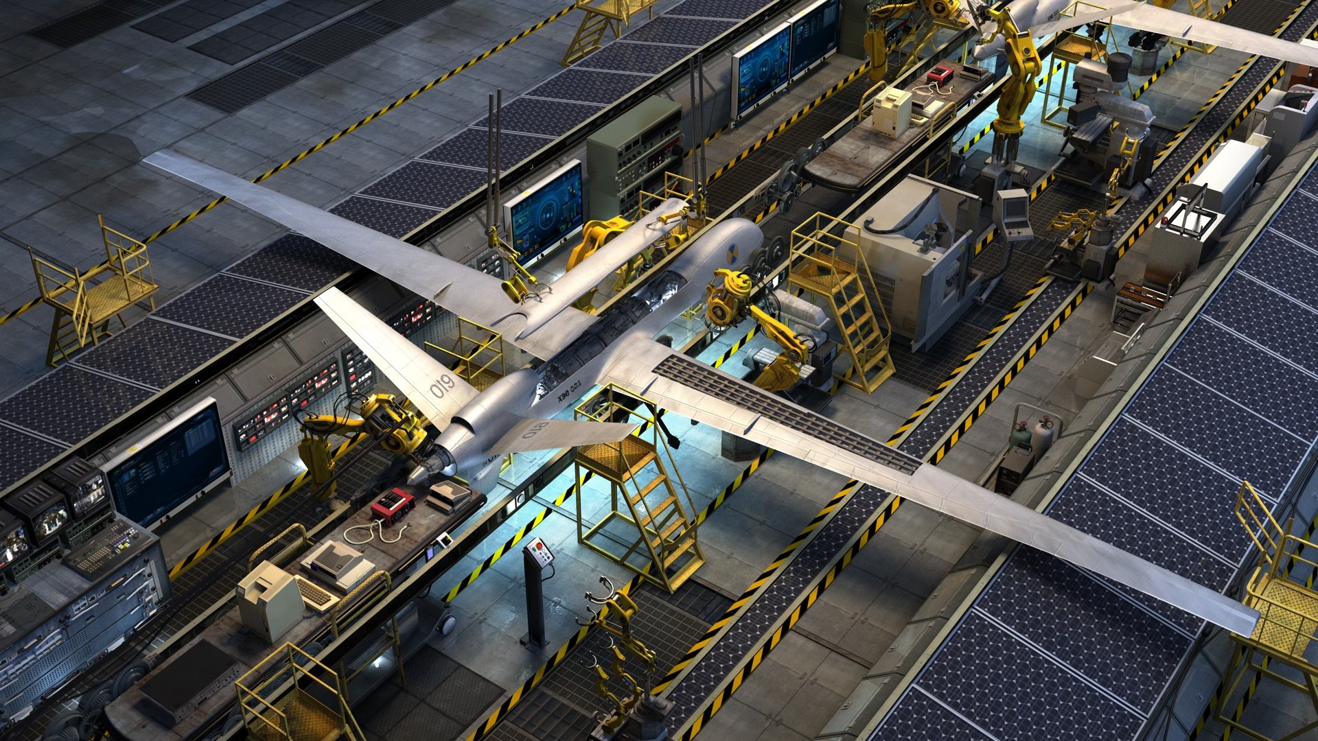 Uav production line 3D model - TurboSquid 1666699