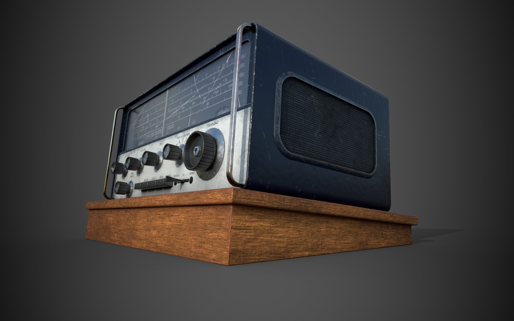 Old radio 3D model - TurboSquid 1576460