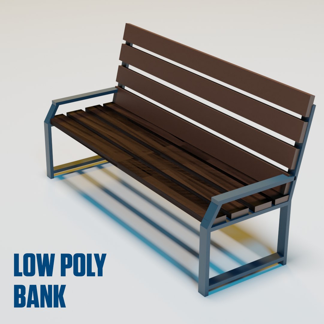 Low Poly Bench 3D Model - TurboSquid 1866695