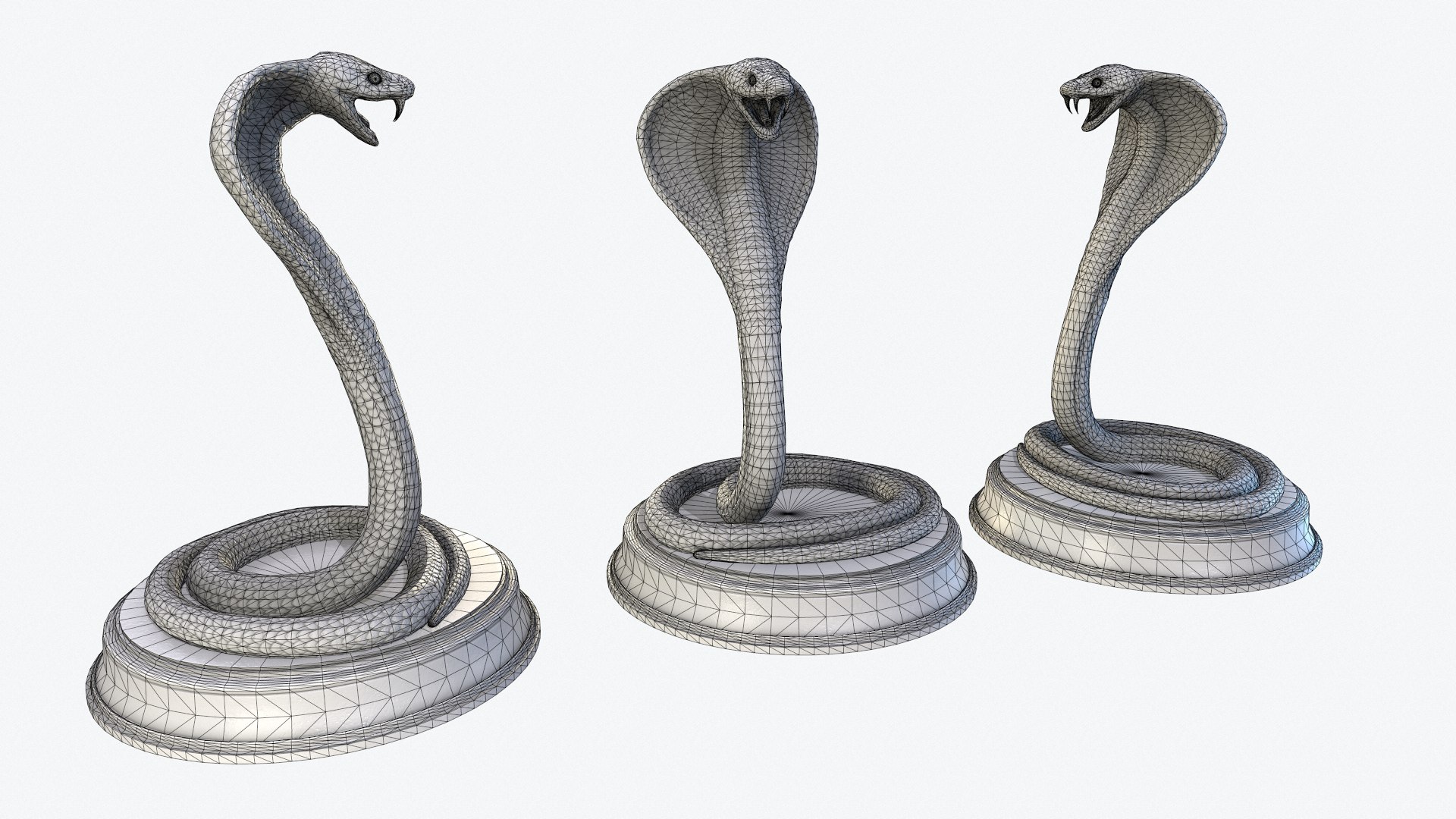 Snake Cobra Sculpture model - TurboSquid 2158492