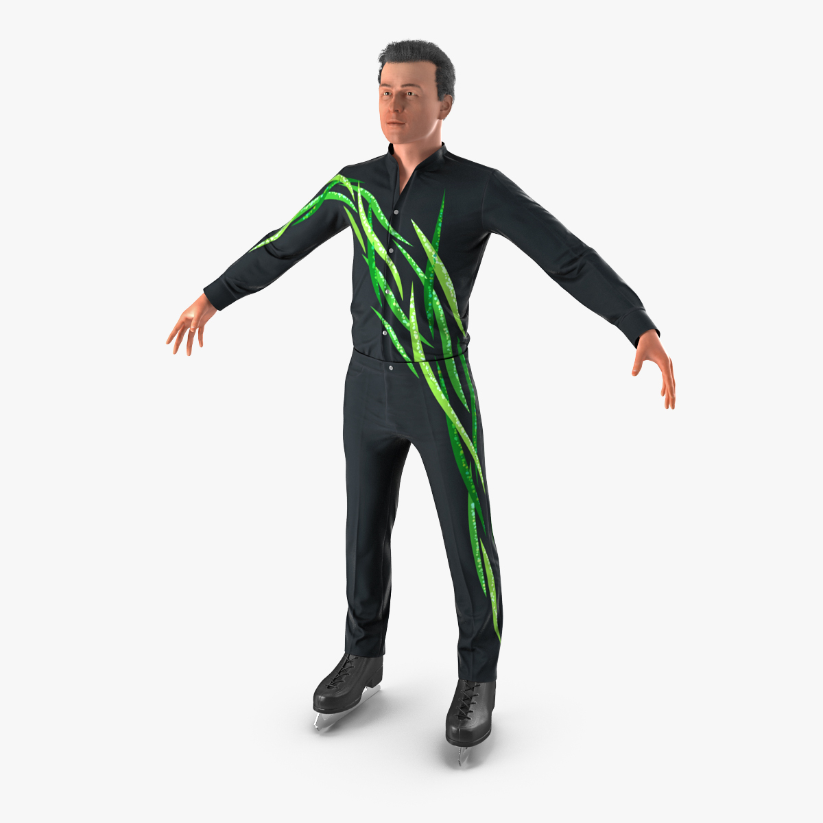 3D male figure skater rigged model | 1148680 | TurboSquid