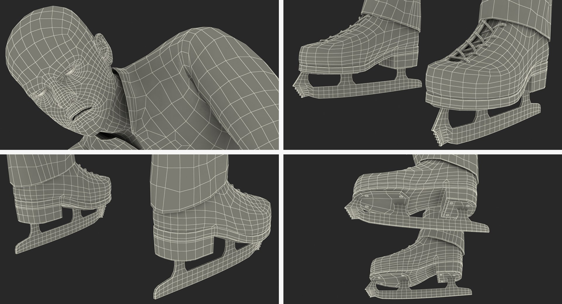 3D male figure skater rigged model | 1148680 | TurboSquid