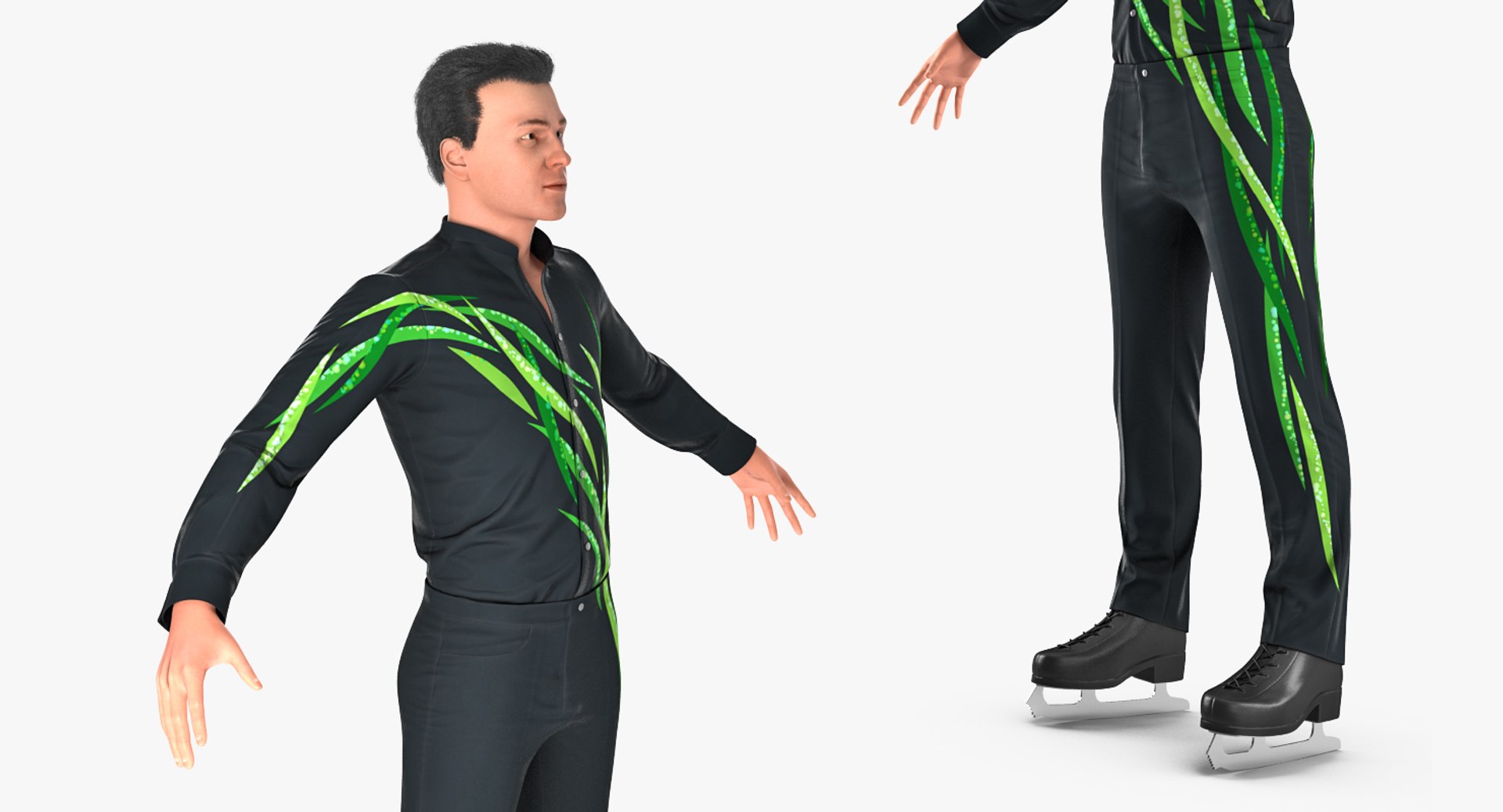 3D male figure skater rigged model | 1148680 | TurboSquid