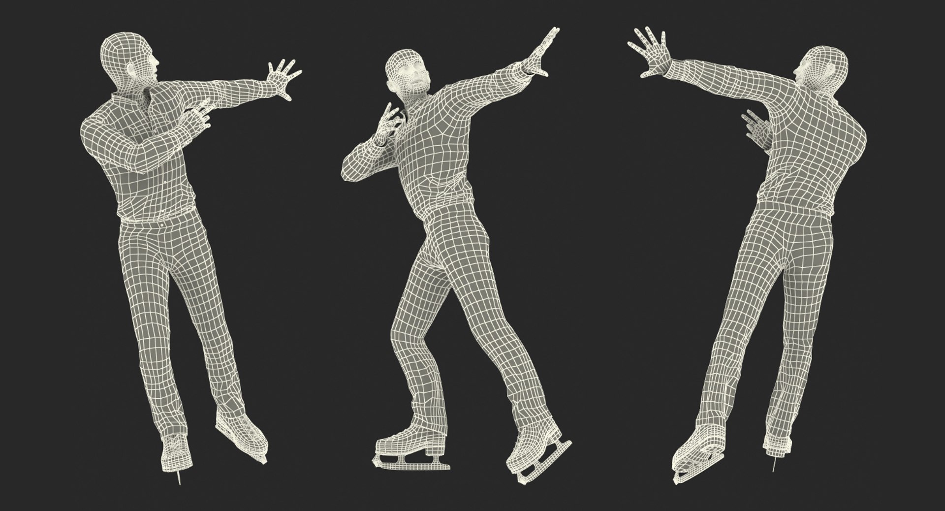 3D male figure skater rigged model | 1148680 | TurboSquid
