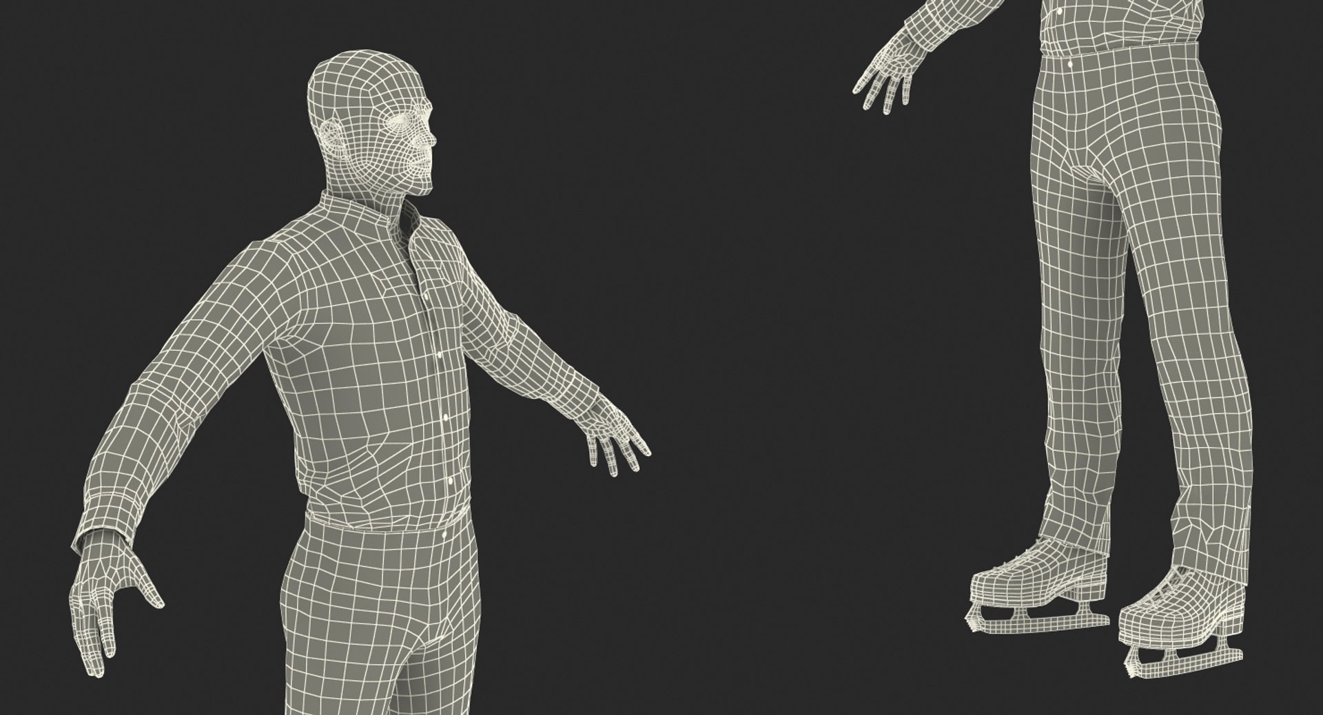 3D male figure skater rigged model | 1148680 | TurboSquid