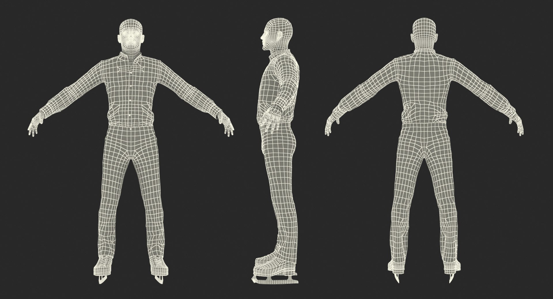 3D male figure skater rigged model | 1148680 | TurboSquid