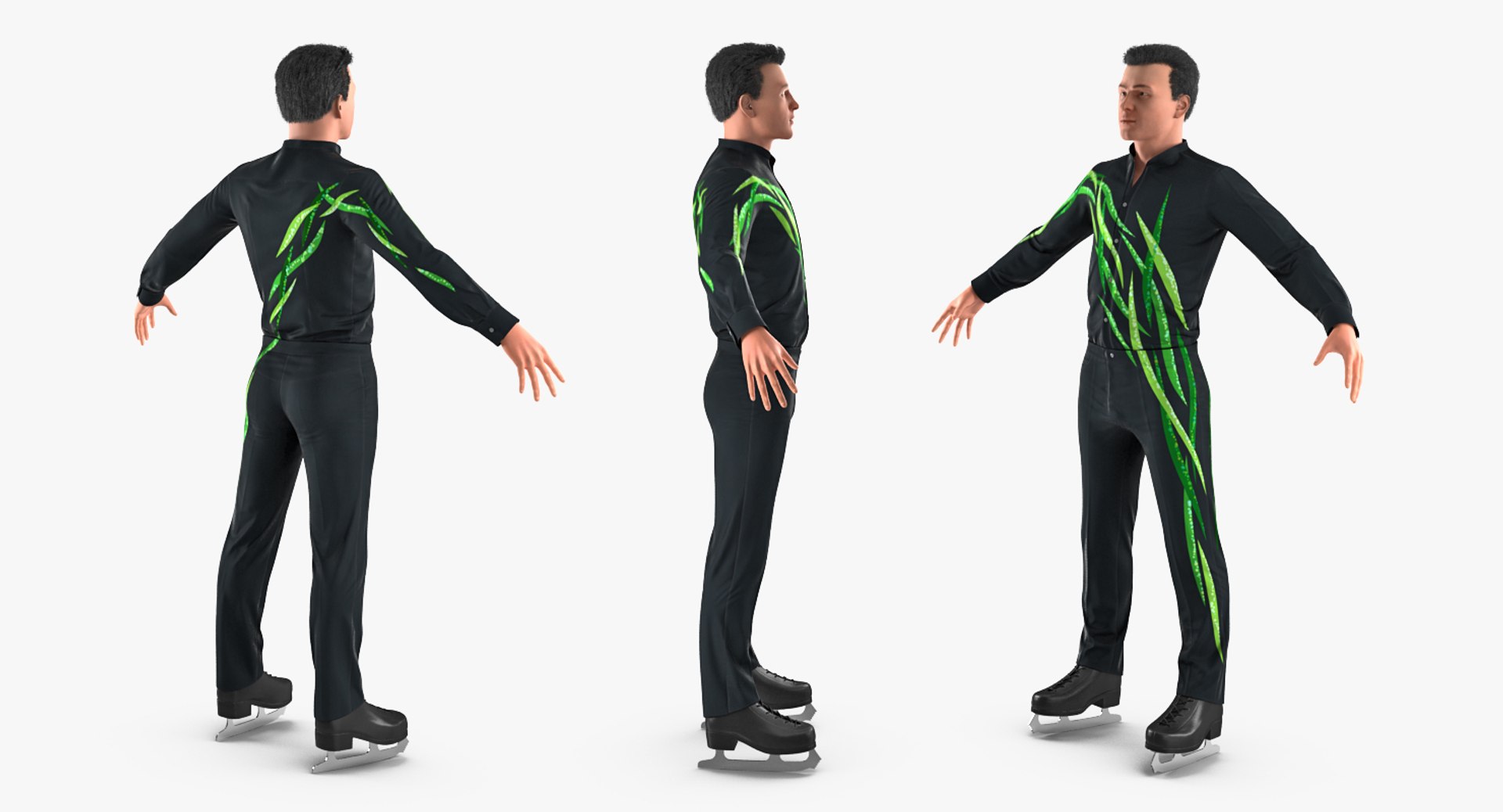 3D male figure skater rigged model | 1148680 | TurboSquid