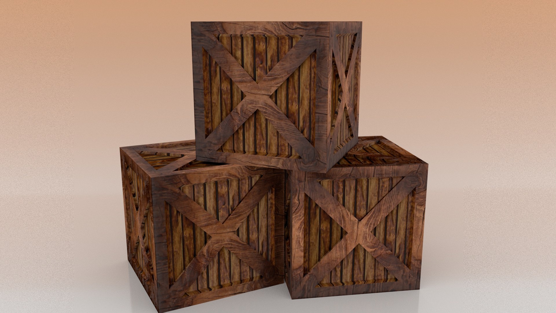 Wooden box container 3D model - TurboSquid 1387987