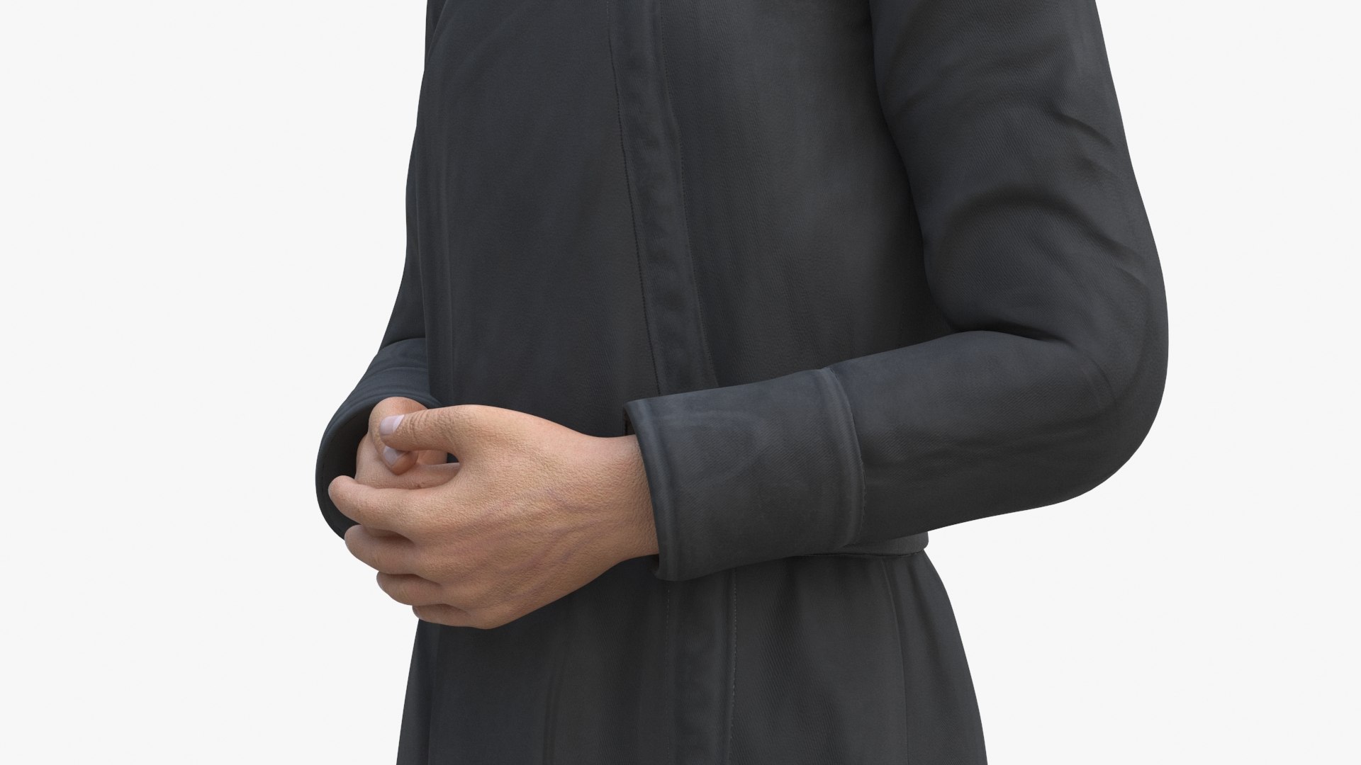 Monk Of Orthodox Church Wearing Cassock Standing 3D Model - TurboSquid ...