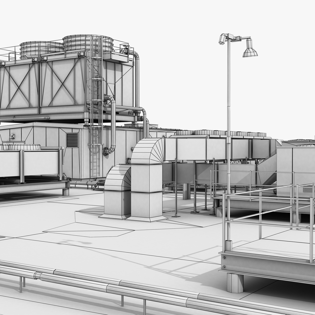 3D rooftop hvac systems model - TurboSquid 1403951