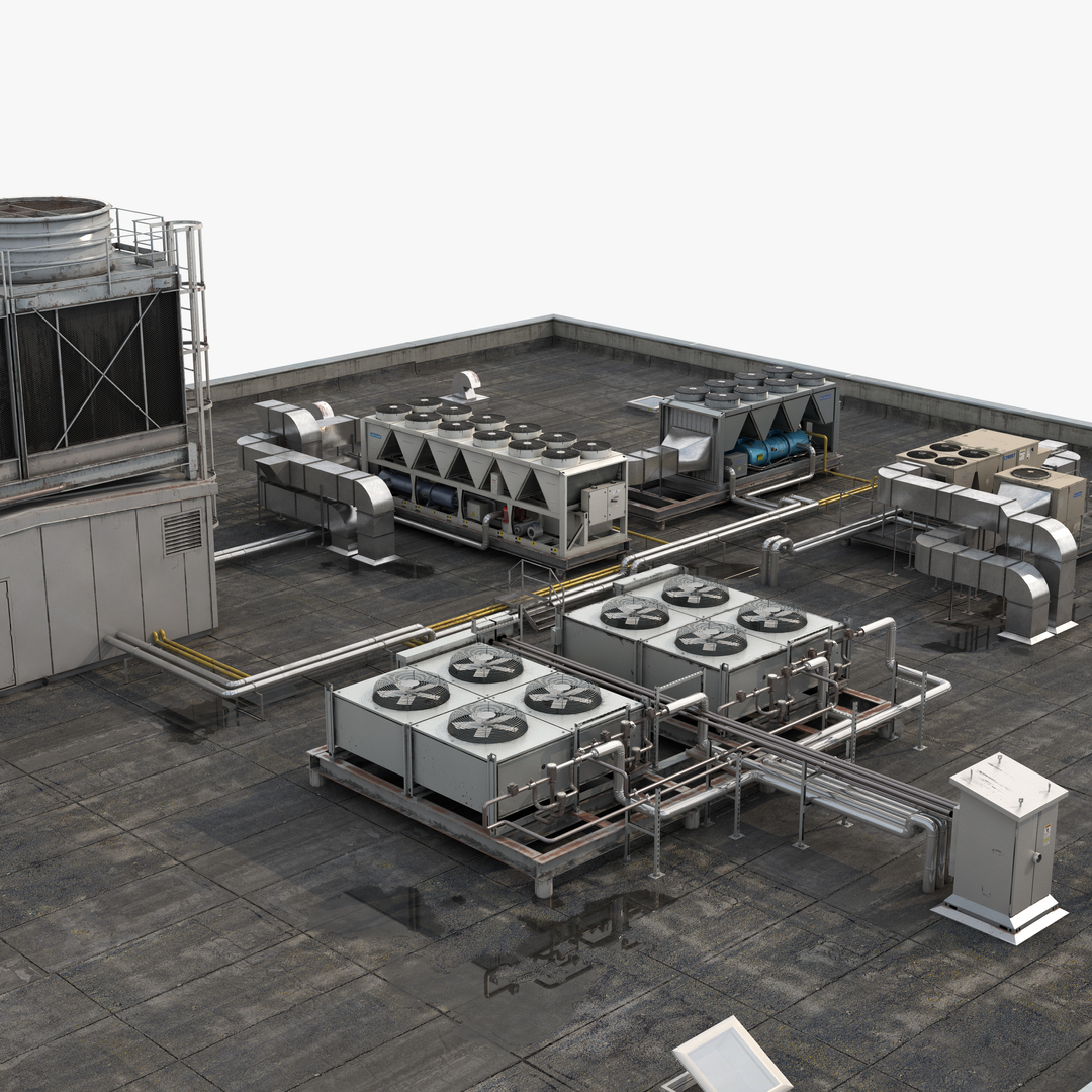 3D rooftop hvac systems model - TurboSquid 1403951