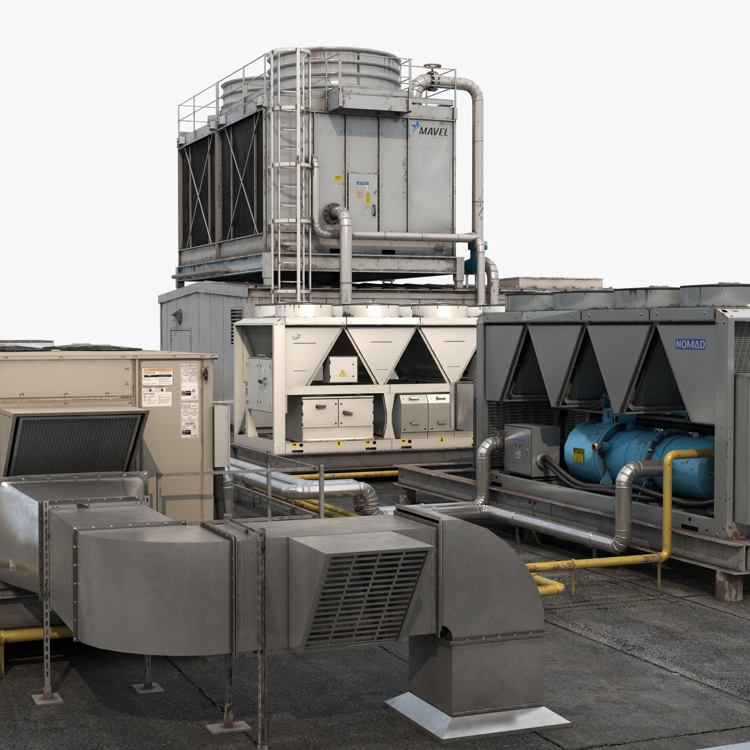 3D rooftop hvac systems model - TurboSquid 1403951