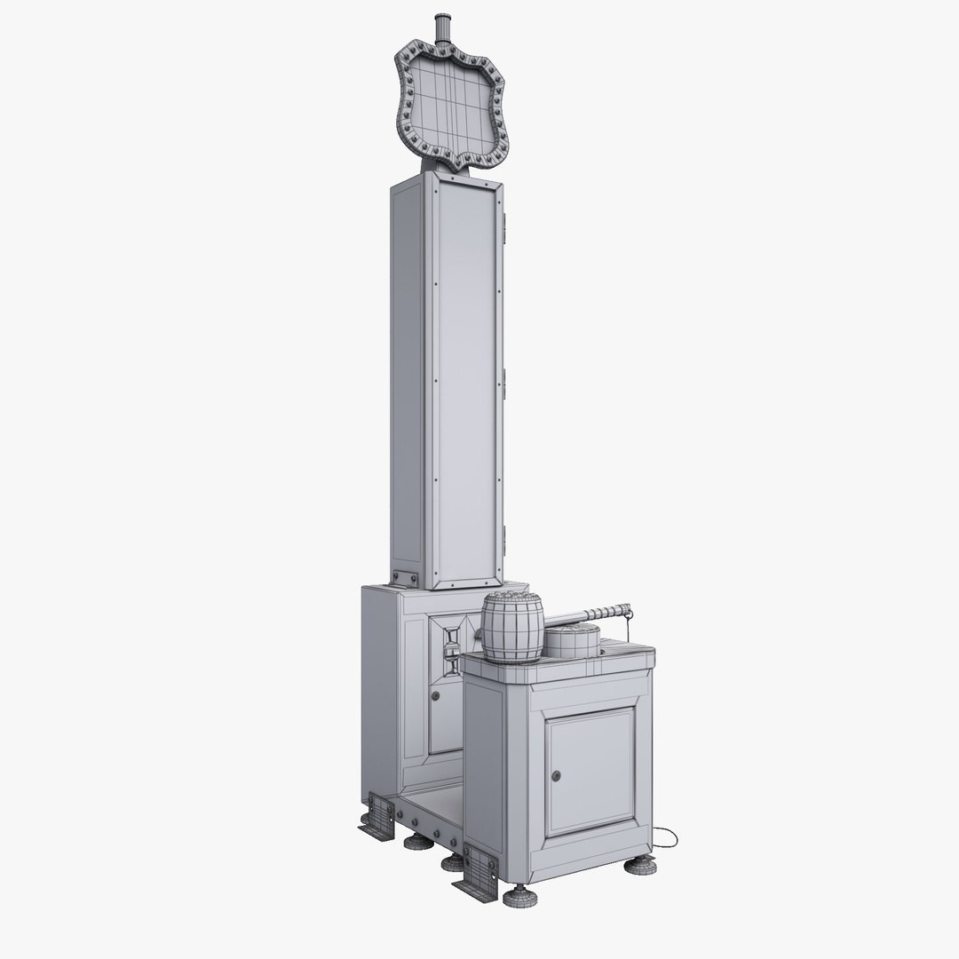 3d king hammer arcade machine model