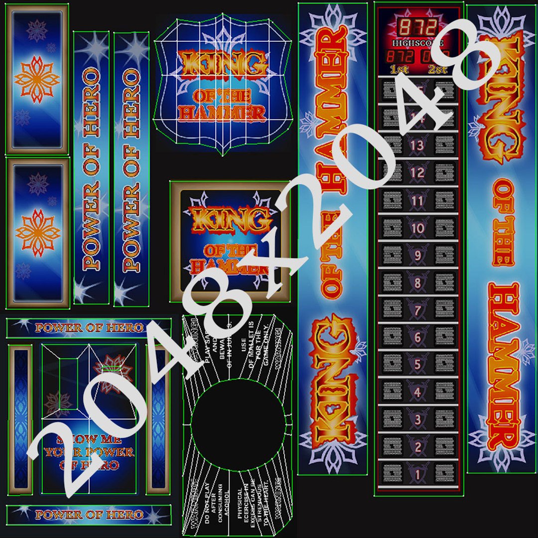 3d king hammer arcade machine model