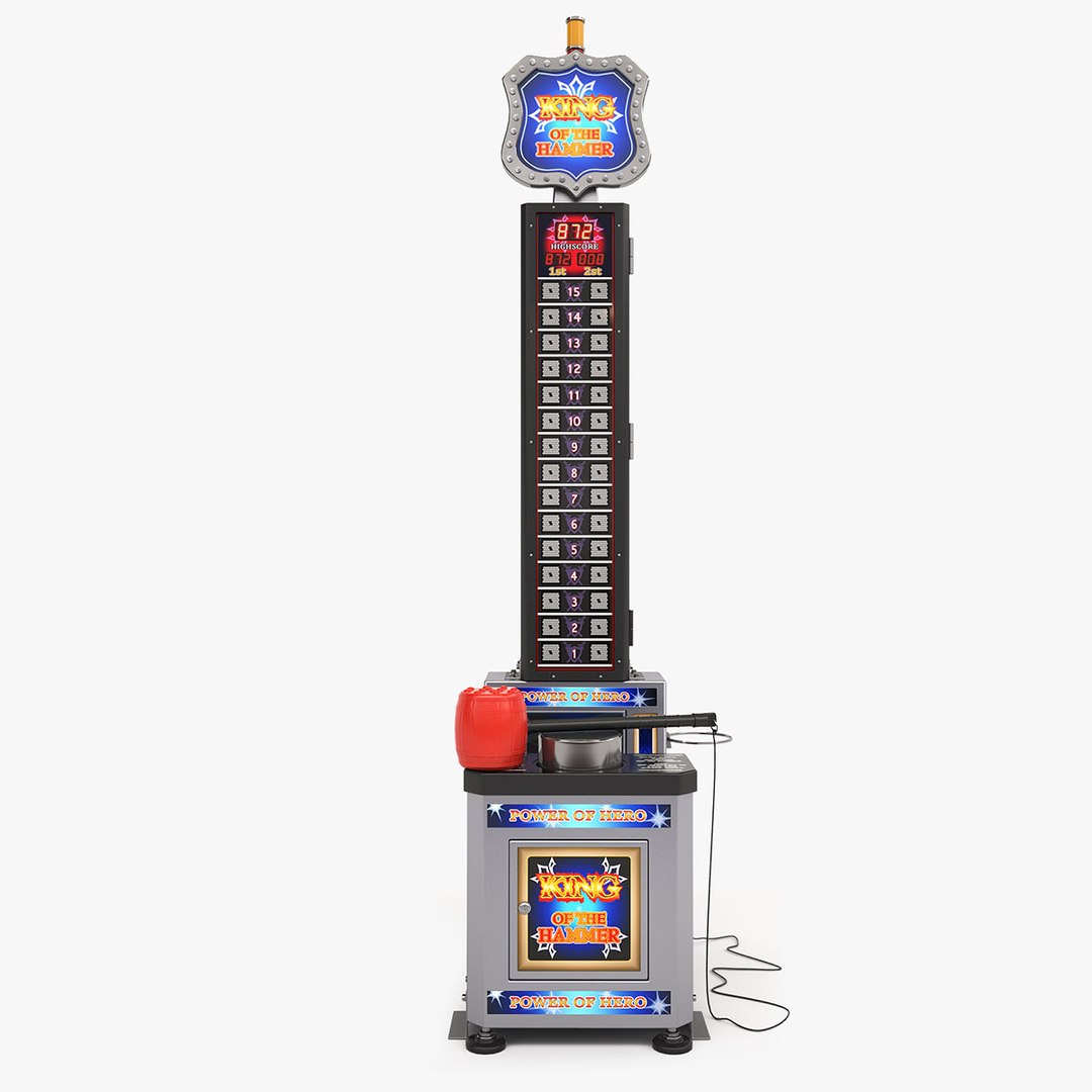 3d king hammer arcade machine model