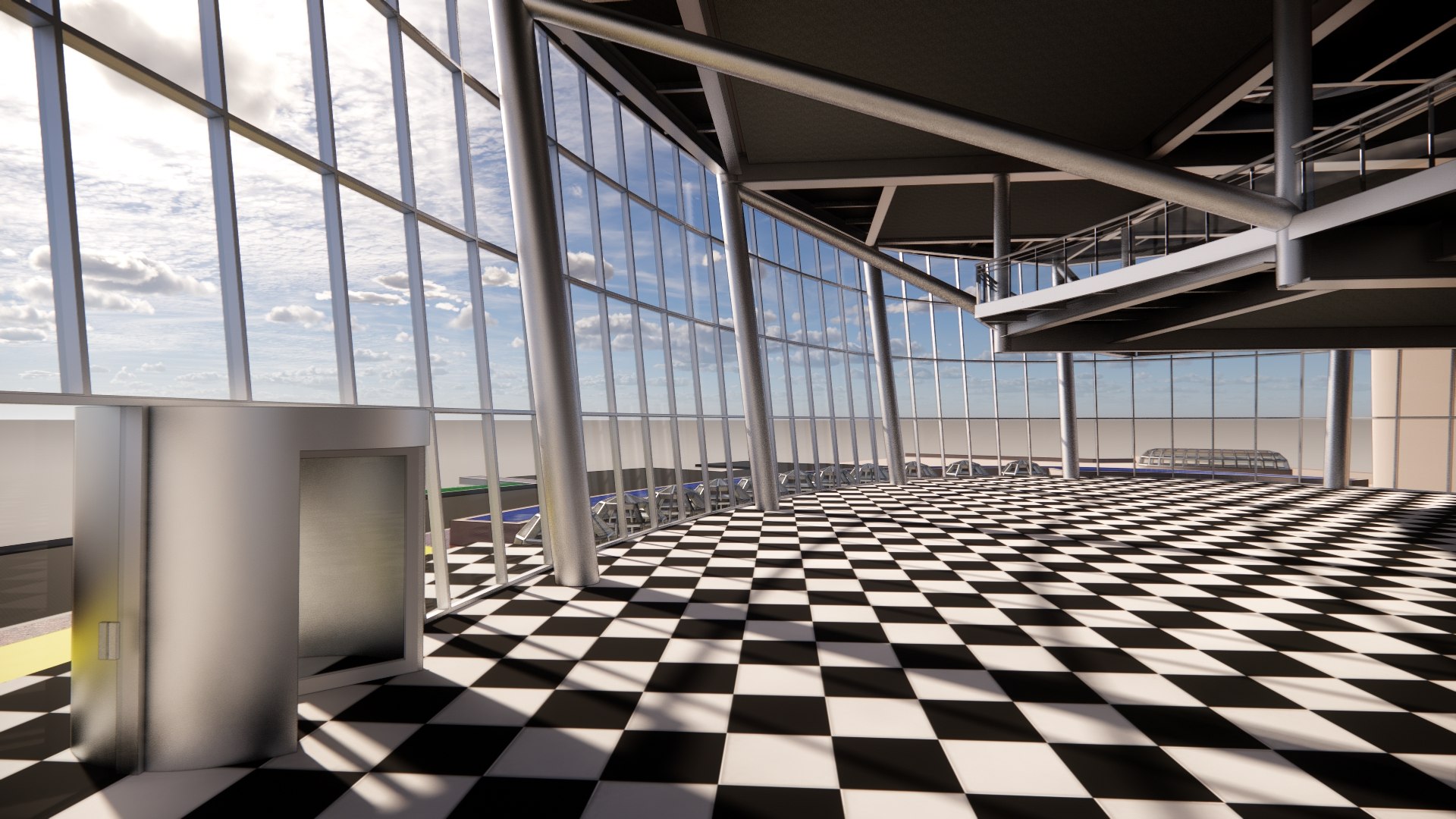 Oval Showroom Steel Structure In Revit 3D Model - TurboSquid 2224770