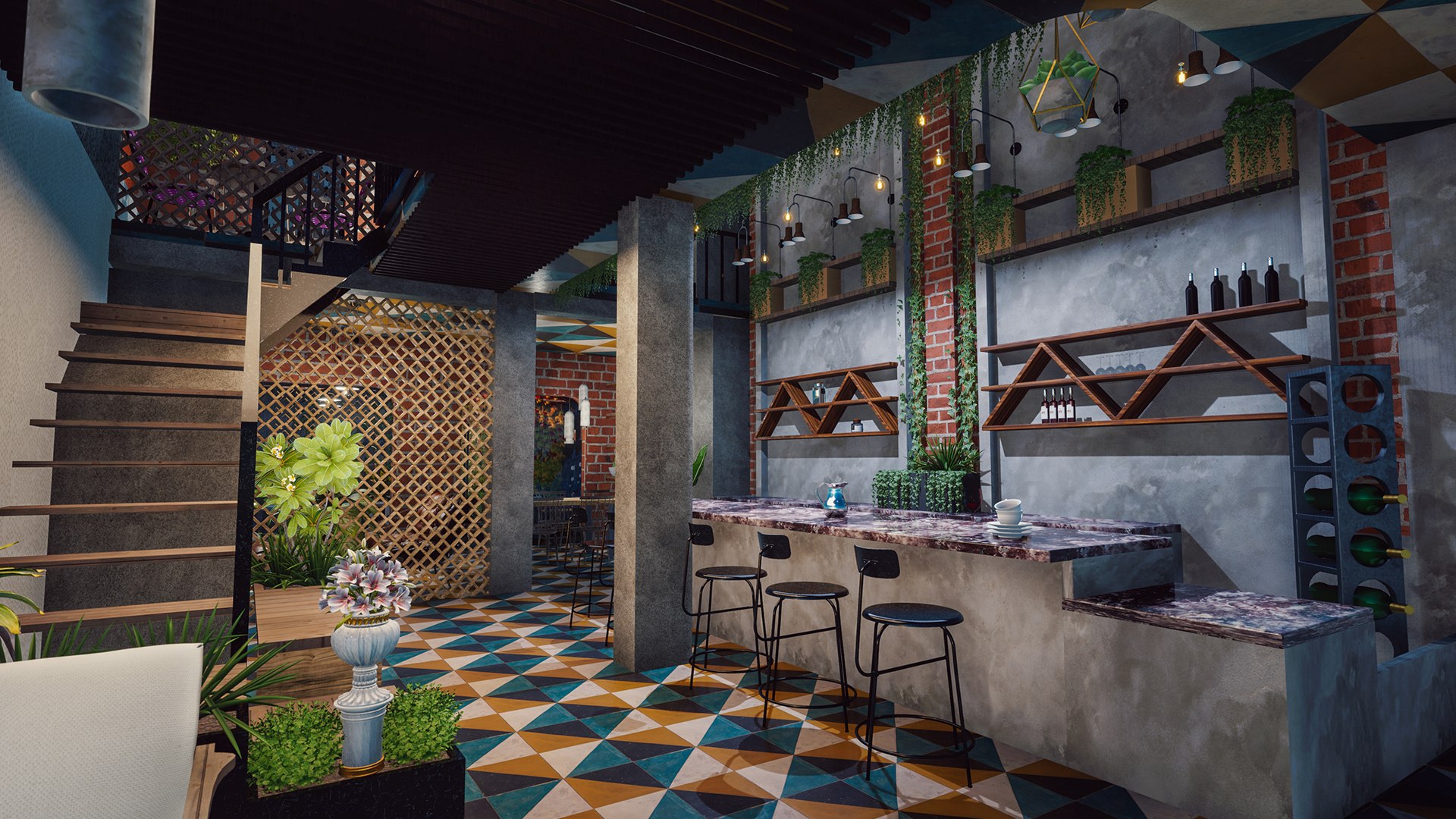 Free 3D Exterior Coffee Restaurant Free – UE4 | FBX Model - TurboSquid ...