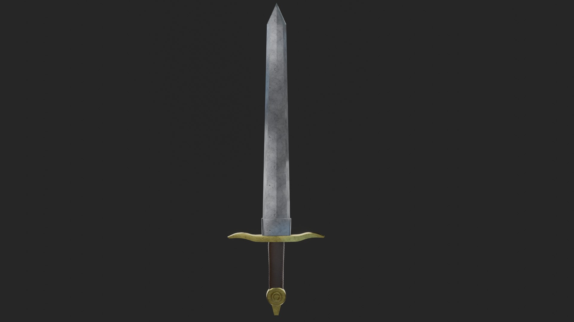 3D Realistic Sword - Steel And Gold Model - TurboSquid 1803134