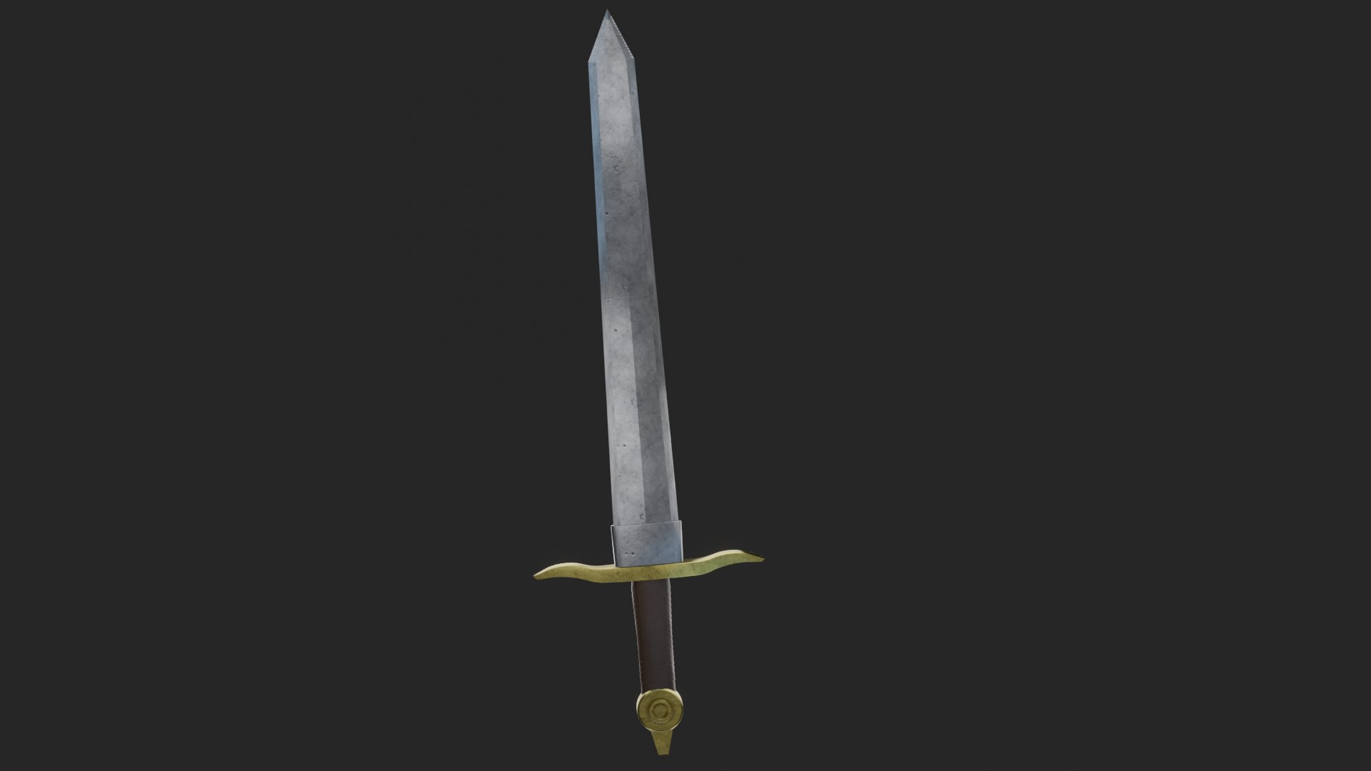 3D Realistic Sword - Steel And Gold Model - TurboSquid 1803134