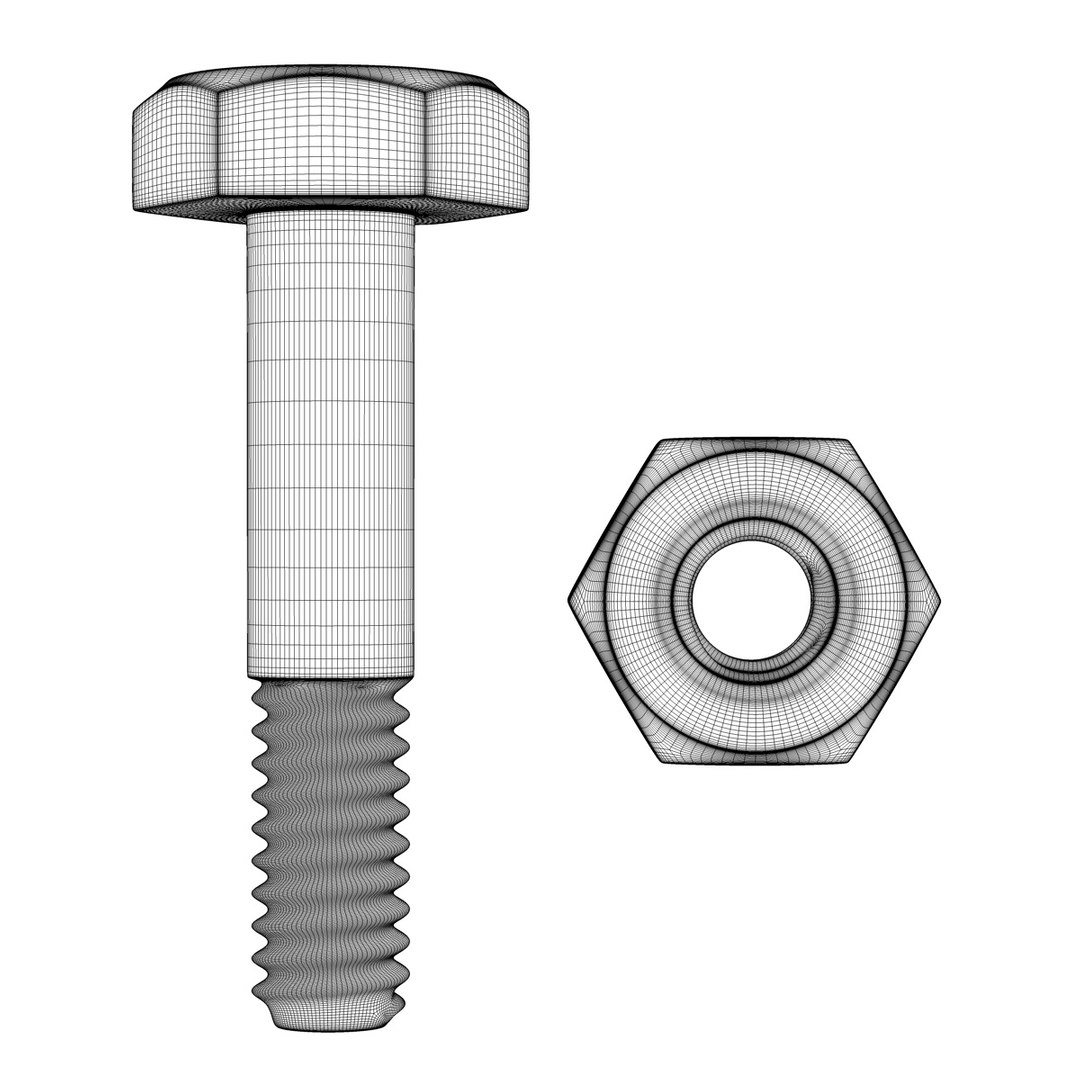 nut bolt c4d