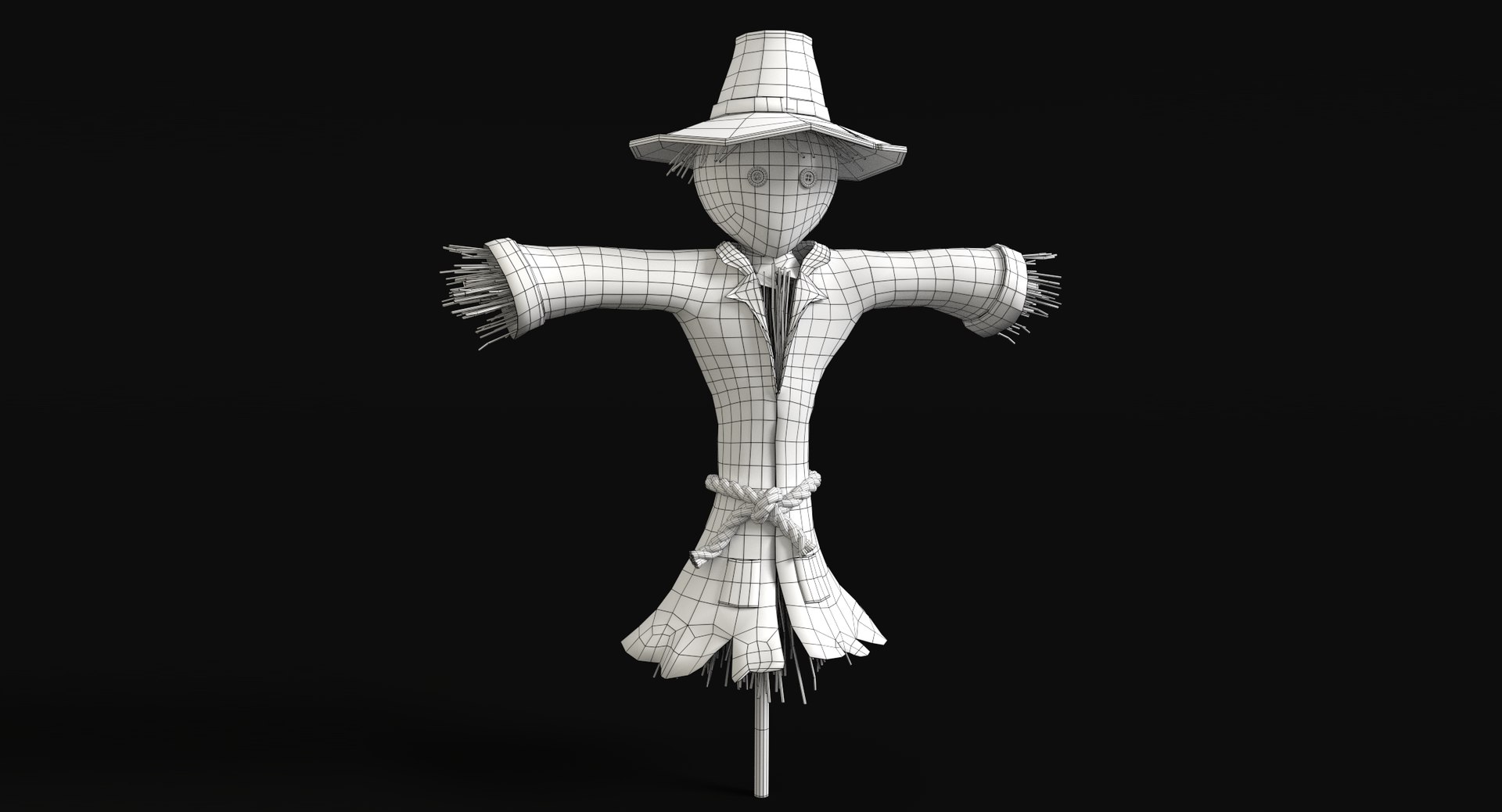 Scarecrow Crow 3d Max