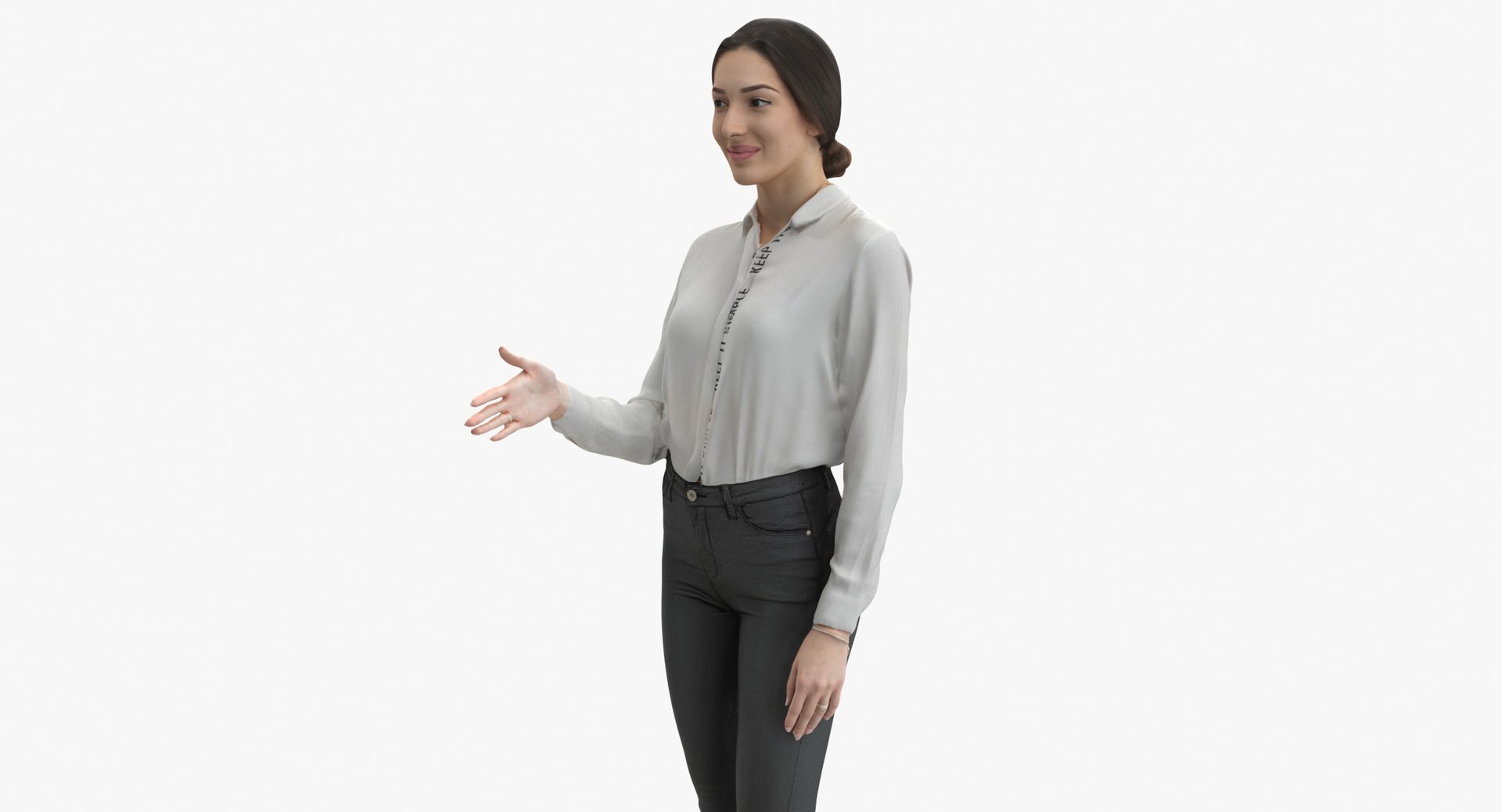 Elizabeth Business Interacting Pose 04 3D model - TurboSquid 1857801