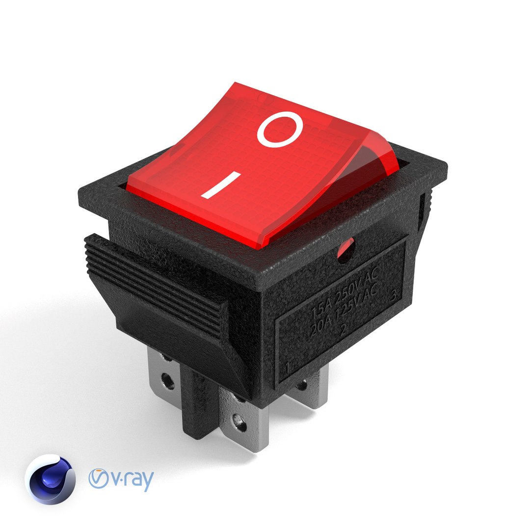 Switch Rocker 3D Model - TurboSquid 1173774