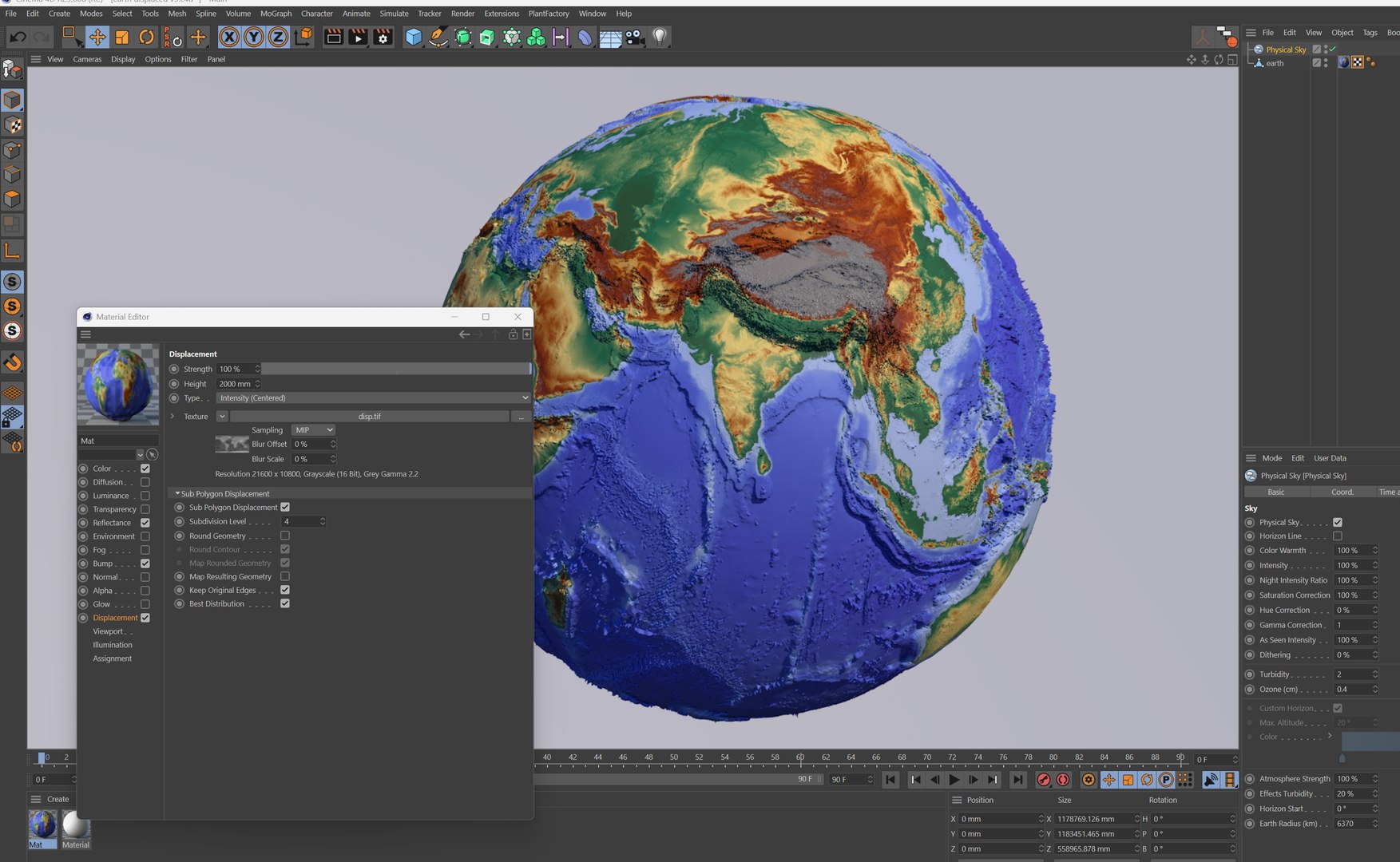 3D Model Earth Shaded 3D Natural Globe - TurboSquid 2347354