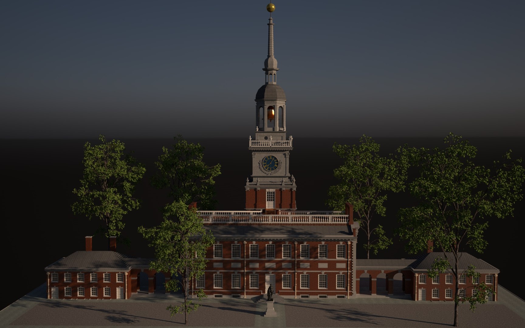 3D Independence Hall Model - TurboSquid 1791534
