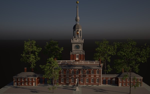 3D Independence Hall model - TurboSquid 1791534