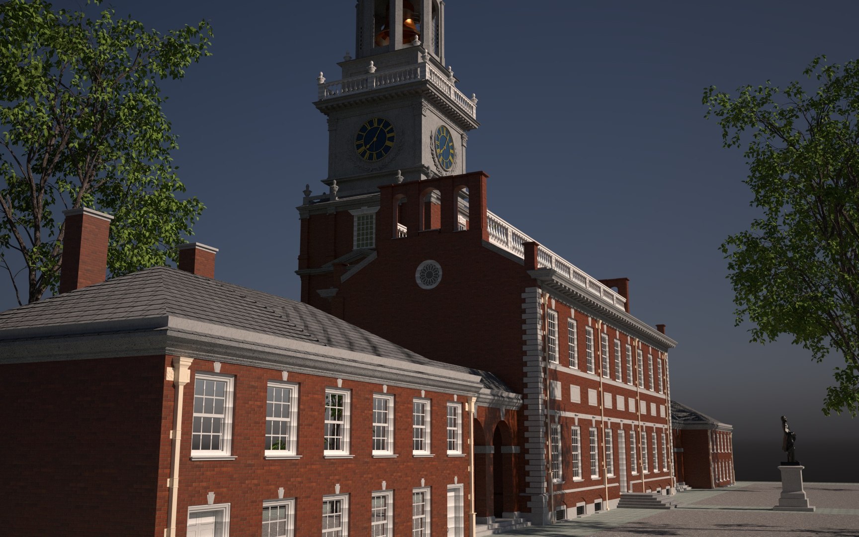 3D Independence Hall Model - TurboSquid 1791534