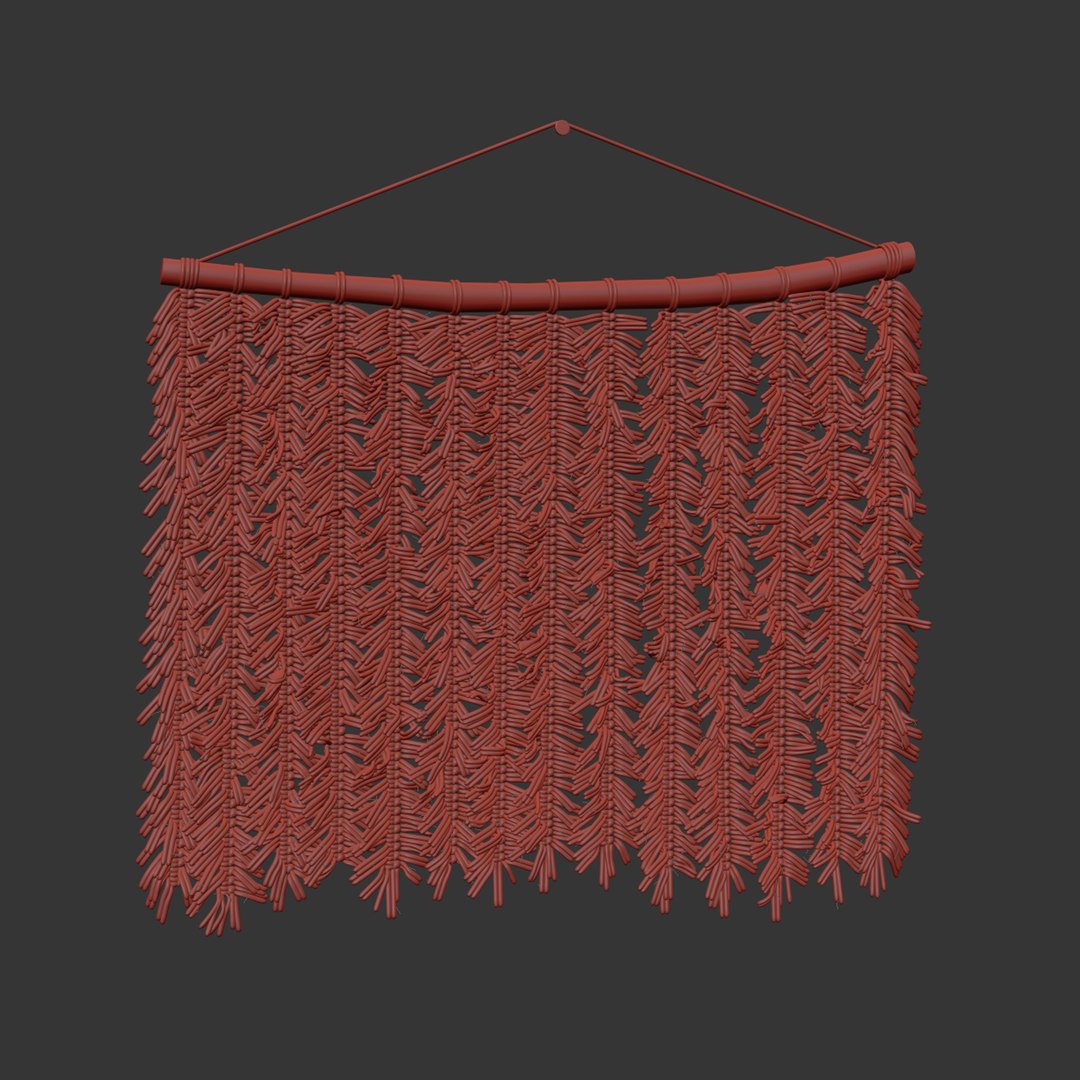 Modern Macrame Wall Hanging 3D model - TurboSquid 1846927