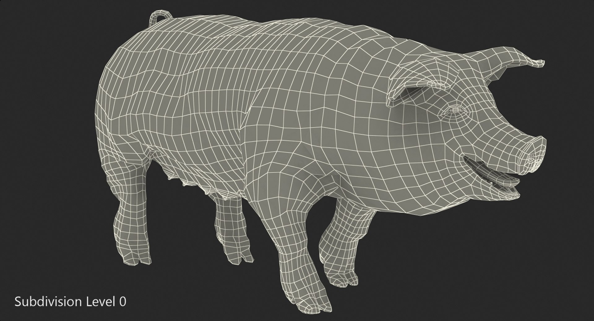 3D Pig Sow Peitrain Walking Model - TurboSquid 1355591