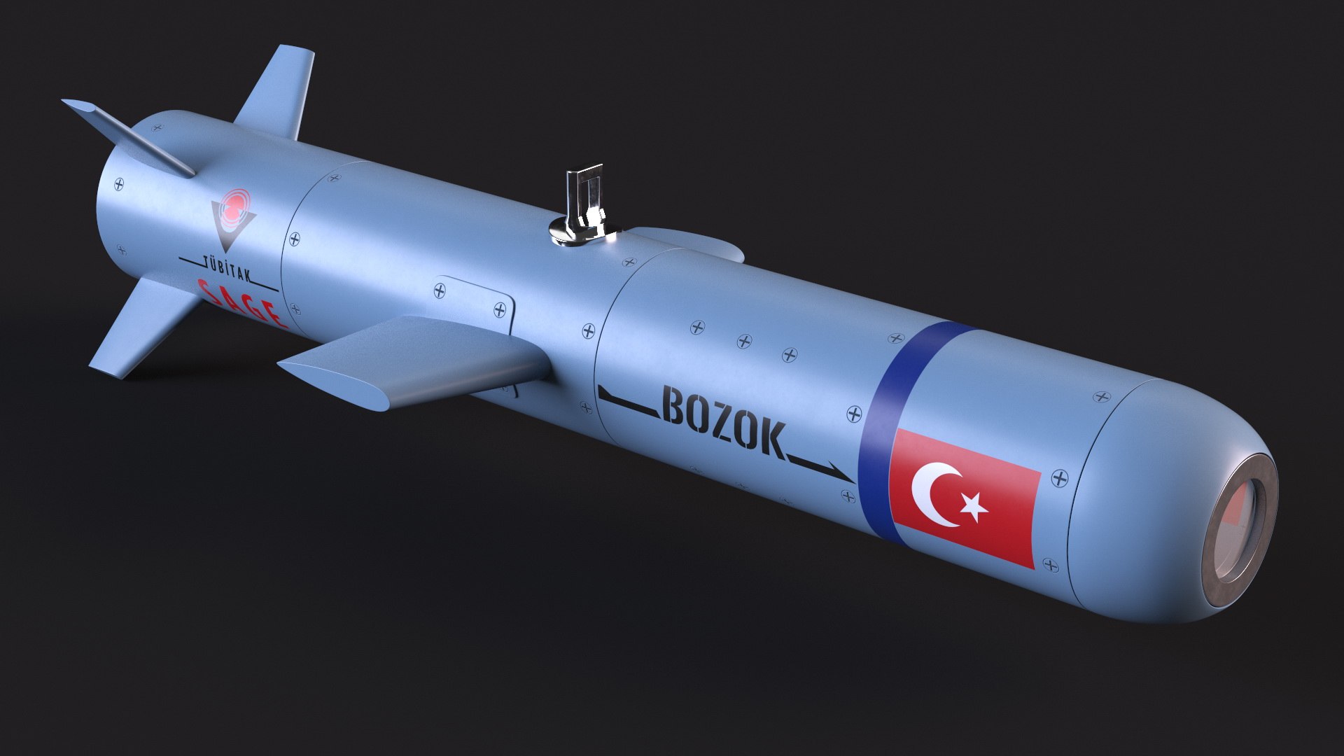 Bozok Laser Guided Rocket 3D Model - TurboSquid 2131246