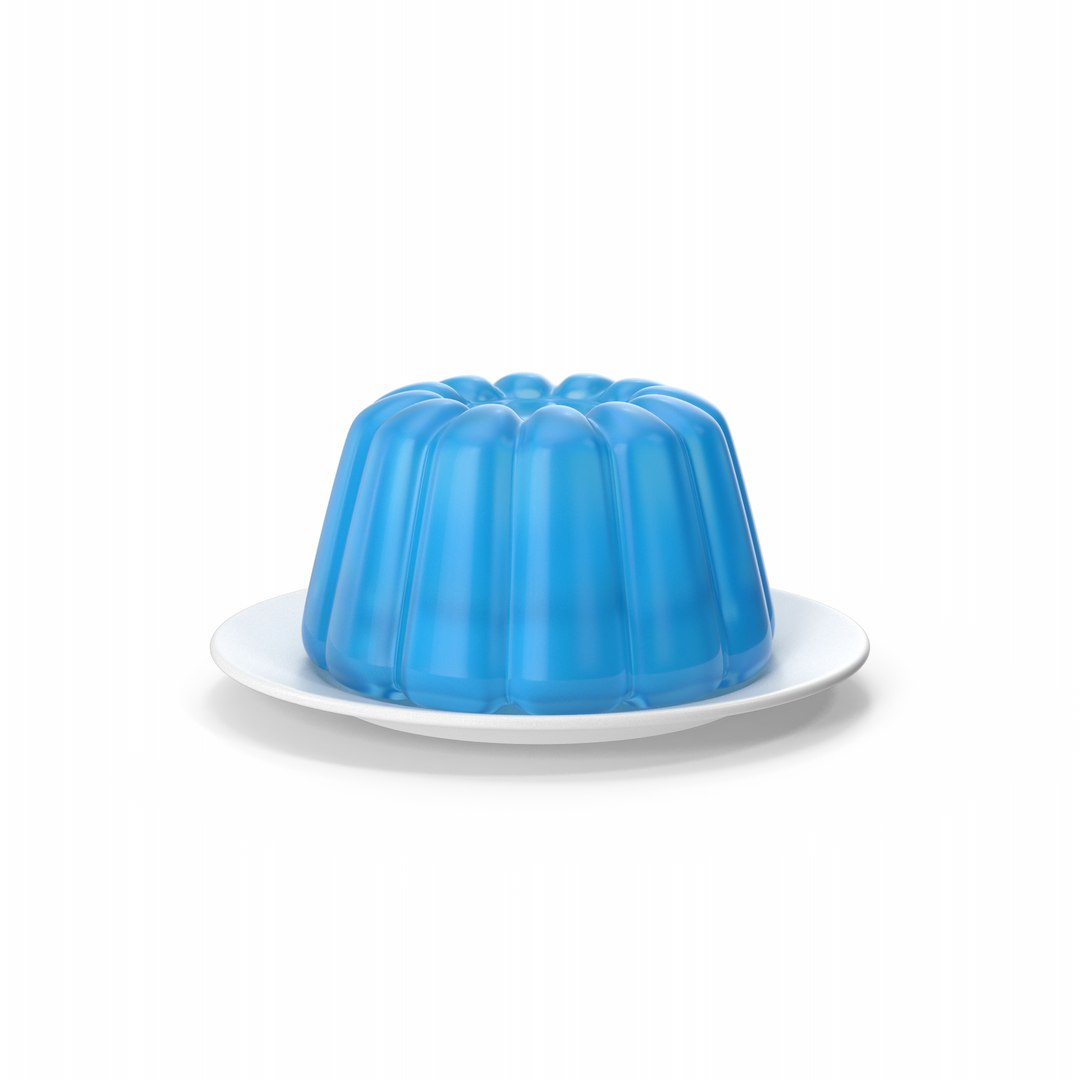 Blue Jelly In Plate 3D - TurboSquid 2239272
