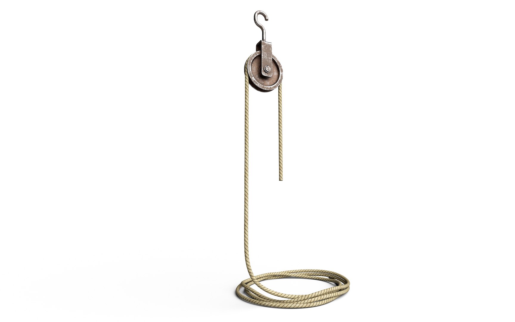 3D Pulley And Rope - TurboSquid 2233540