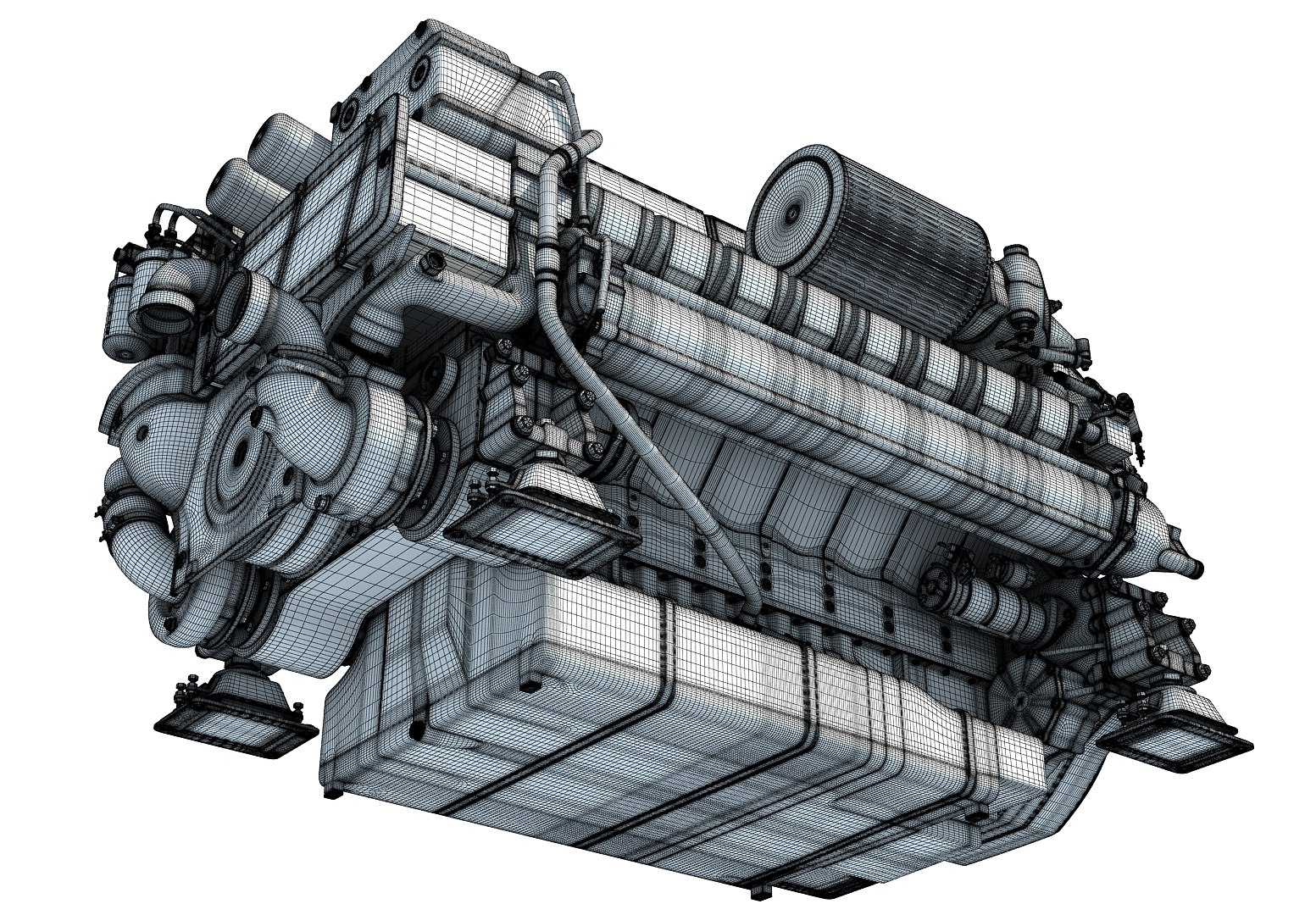 3D Marine Engine Model - TurboSquid 1251073