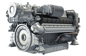 3D 16v4000 mtu marine engine - TurboSquid 1365634