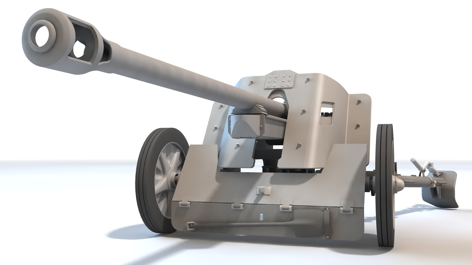 5 Cm Pak38 L60 Gun 3D Model - TurboSquid 2086313