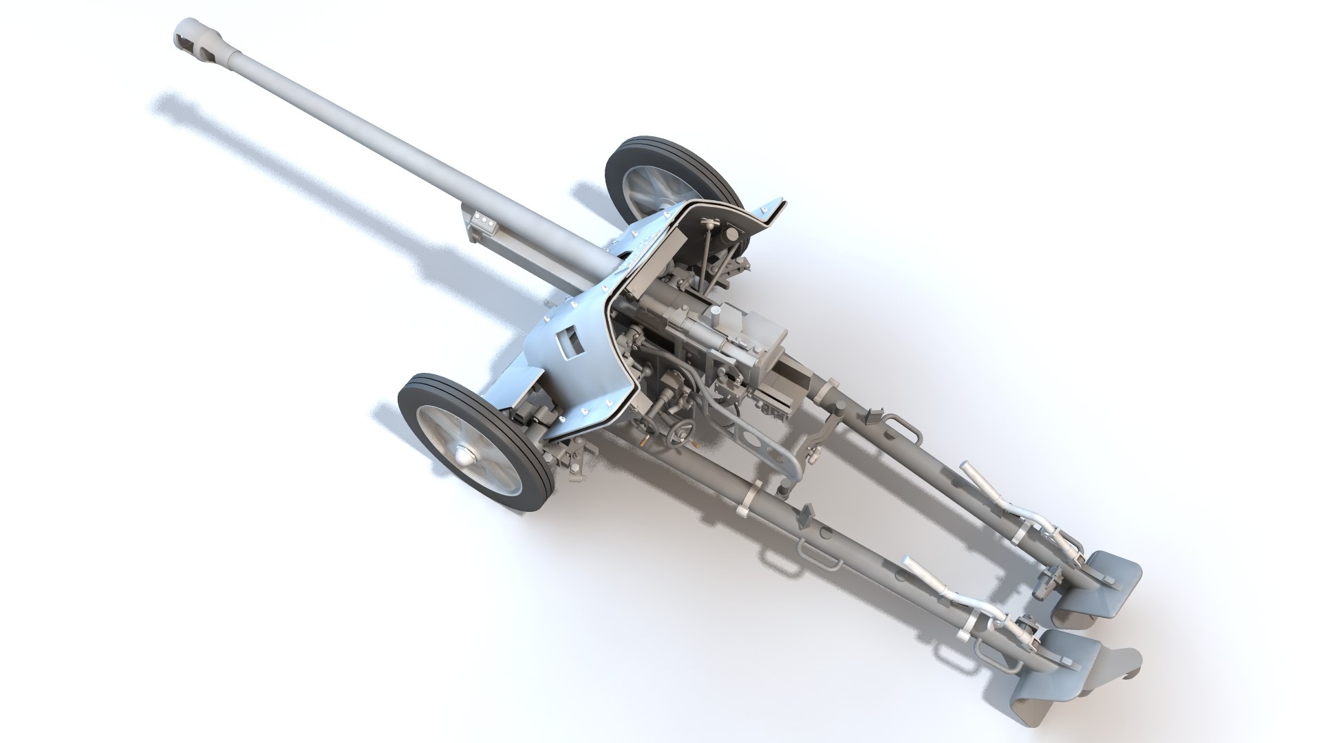 5 Cm Pak38 L60 Gun 3D Model - TurboSquid 2086313