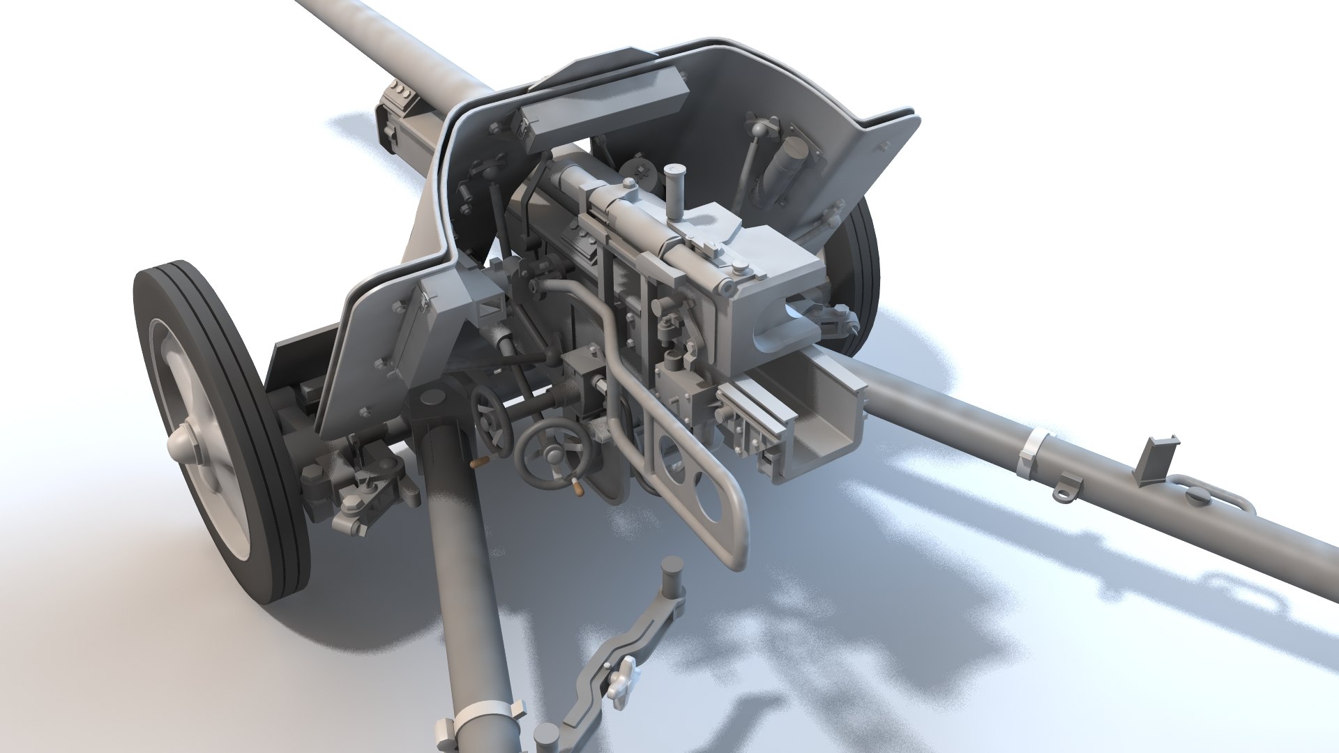 5 Cm Pak38 L60 Gun 3D Model - TurboSquid 2086313