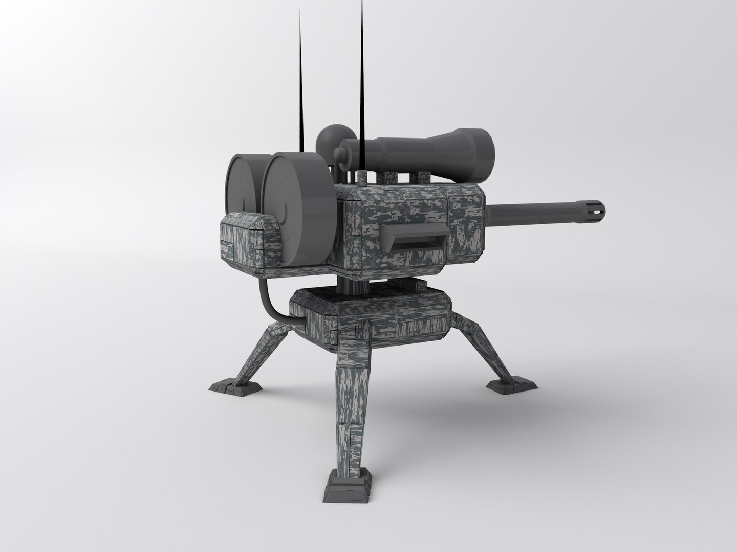 Sentry Gun 3d Max