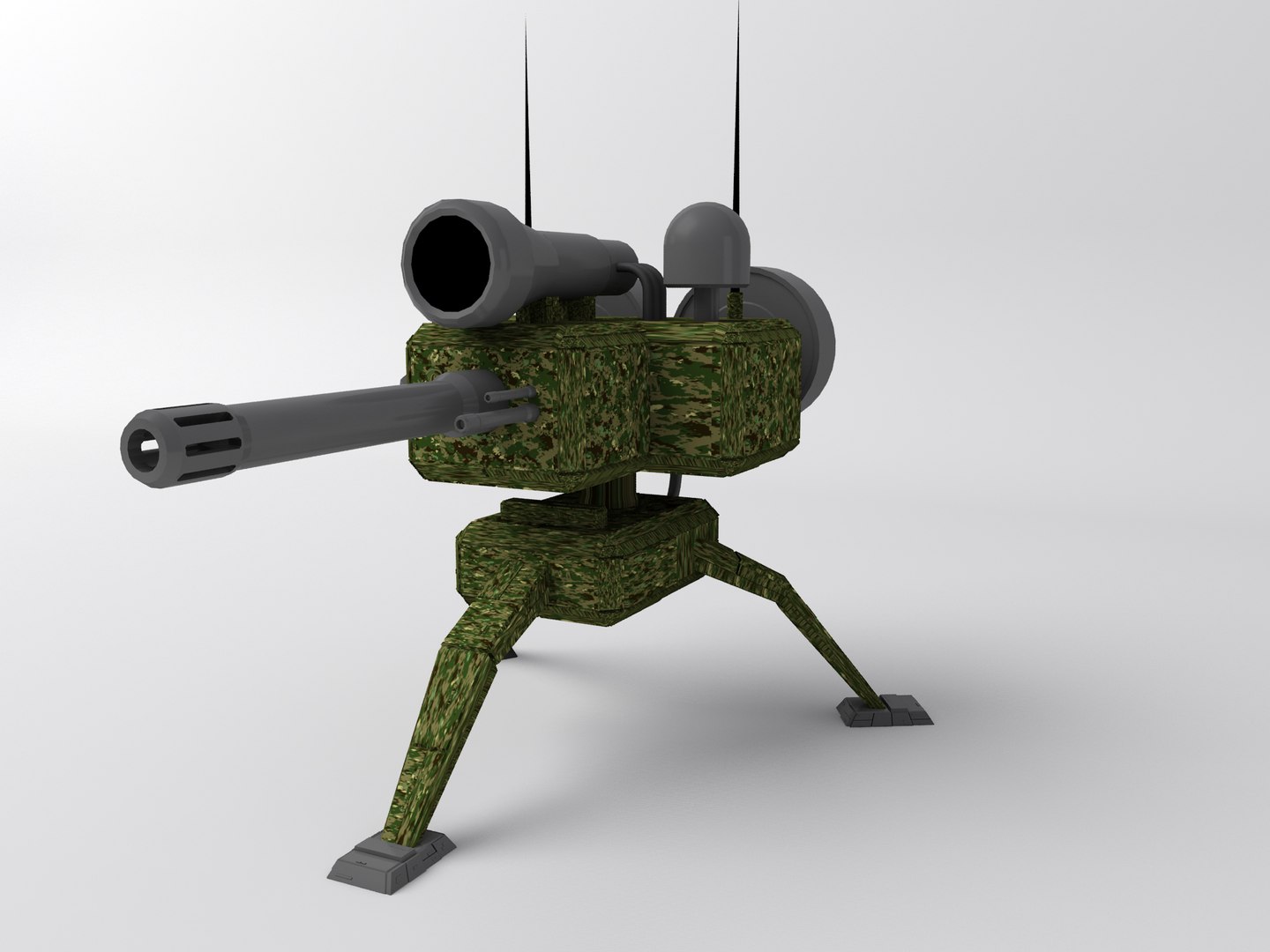 Sentry Gun 3d Max