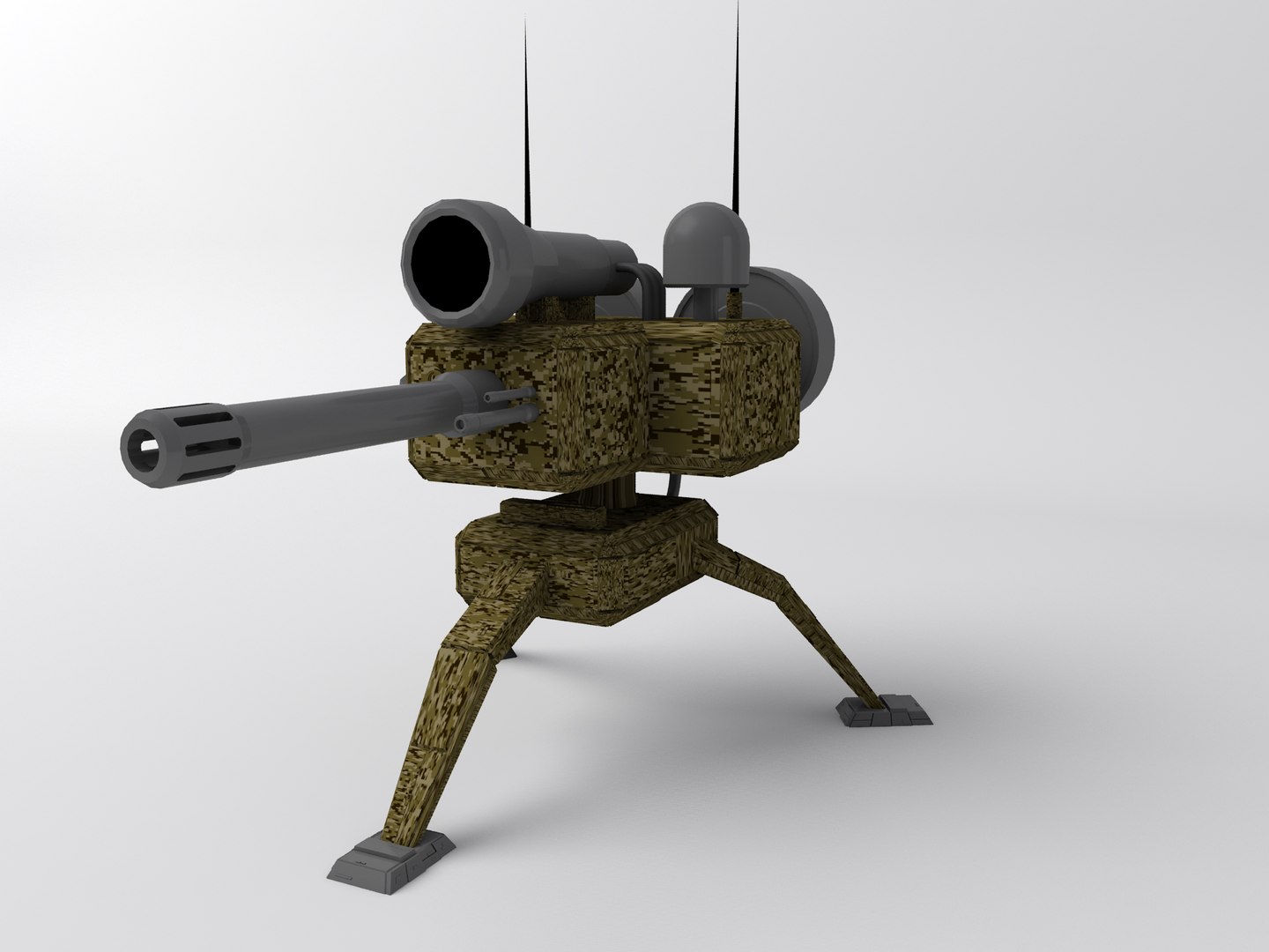 Sentry Gun 3d Max