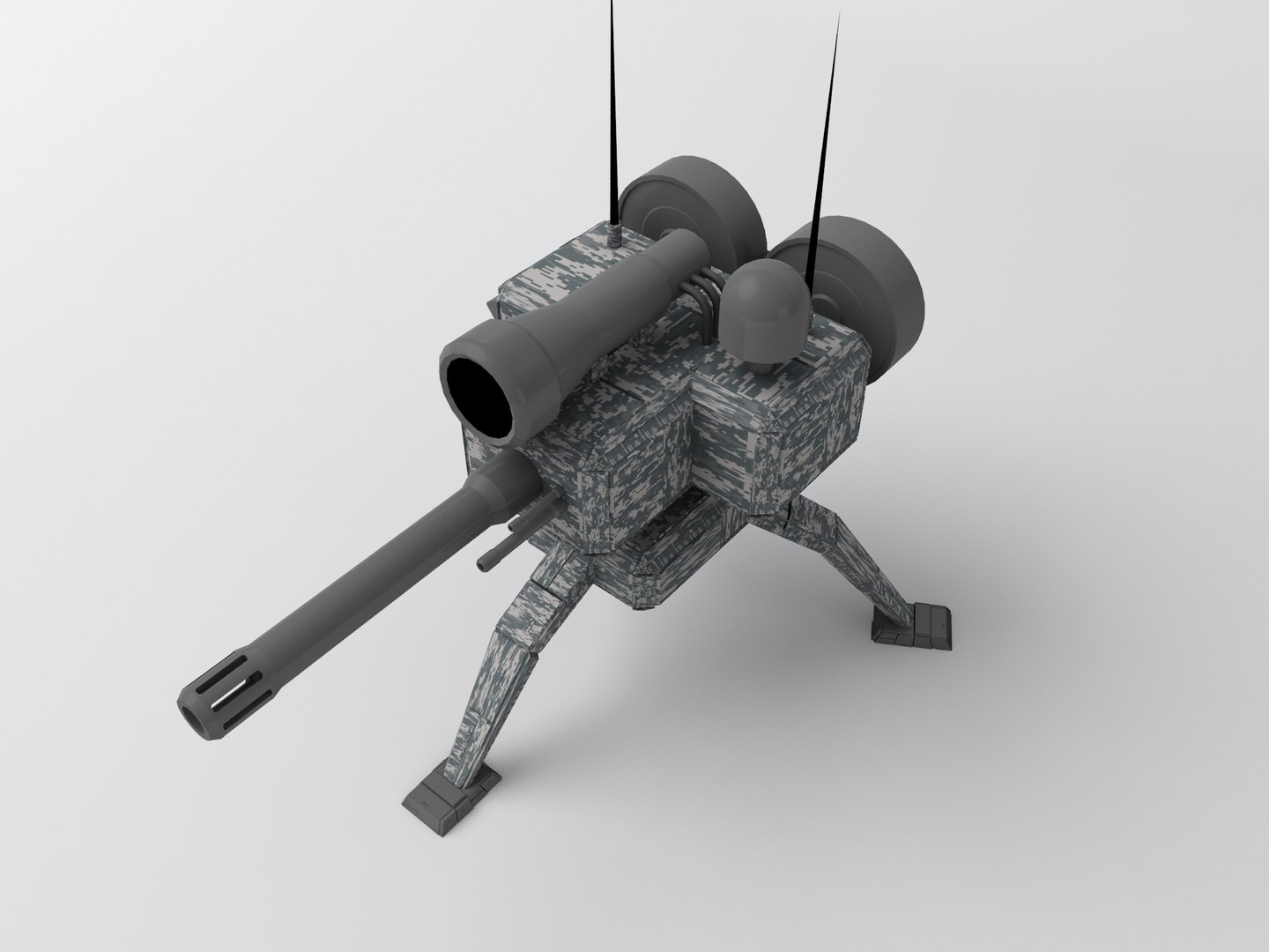 Sentry Gun 3d Max