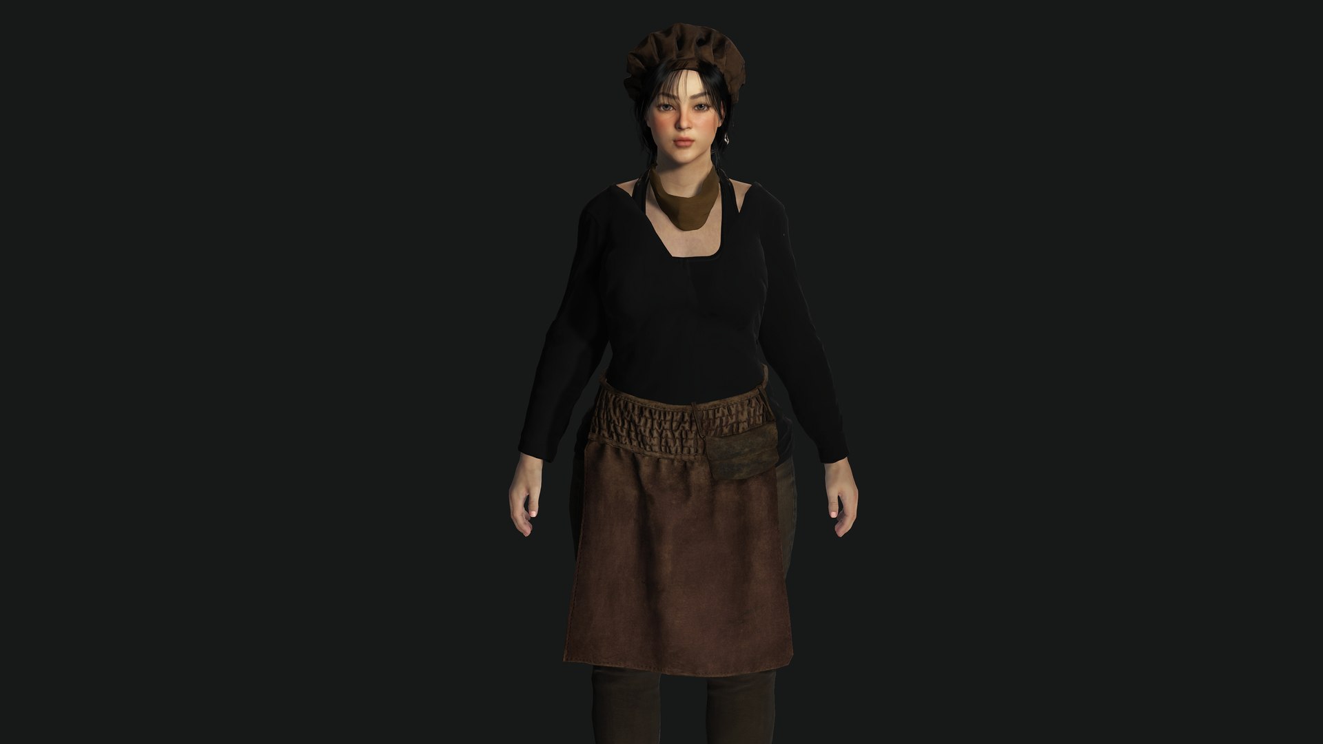 3D AAA 3D REALISTIC CHARACTER - WORKER BAKER GIRL SHOPKEEPER ...