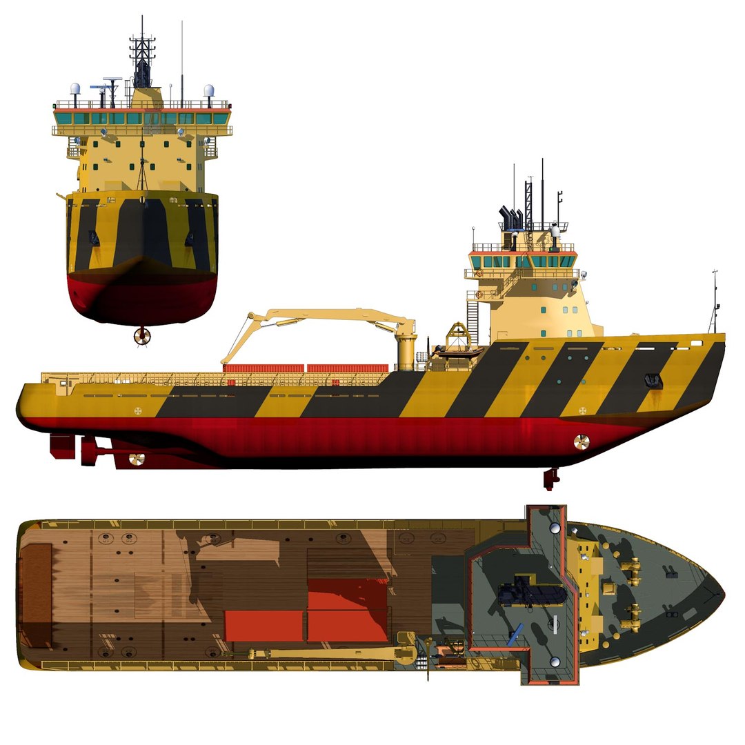 3d Model Of Polar Icebreaker