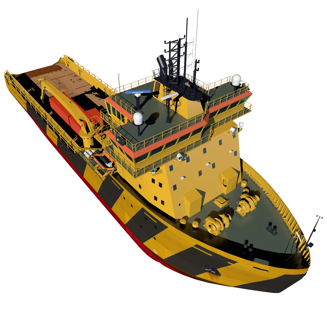 3d model of polar icebreaker